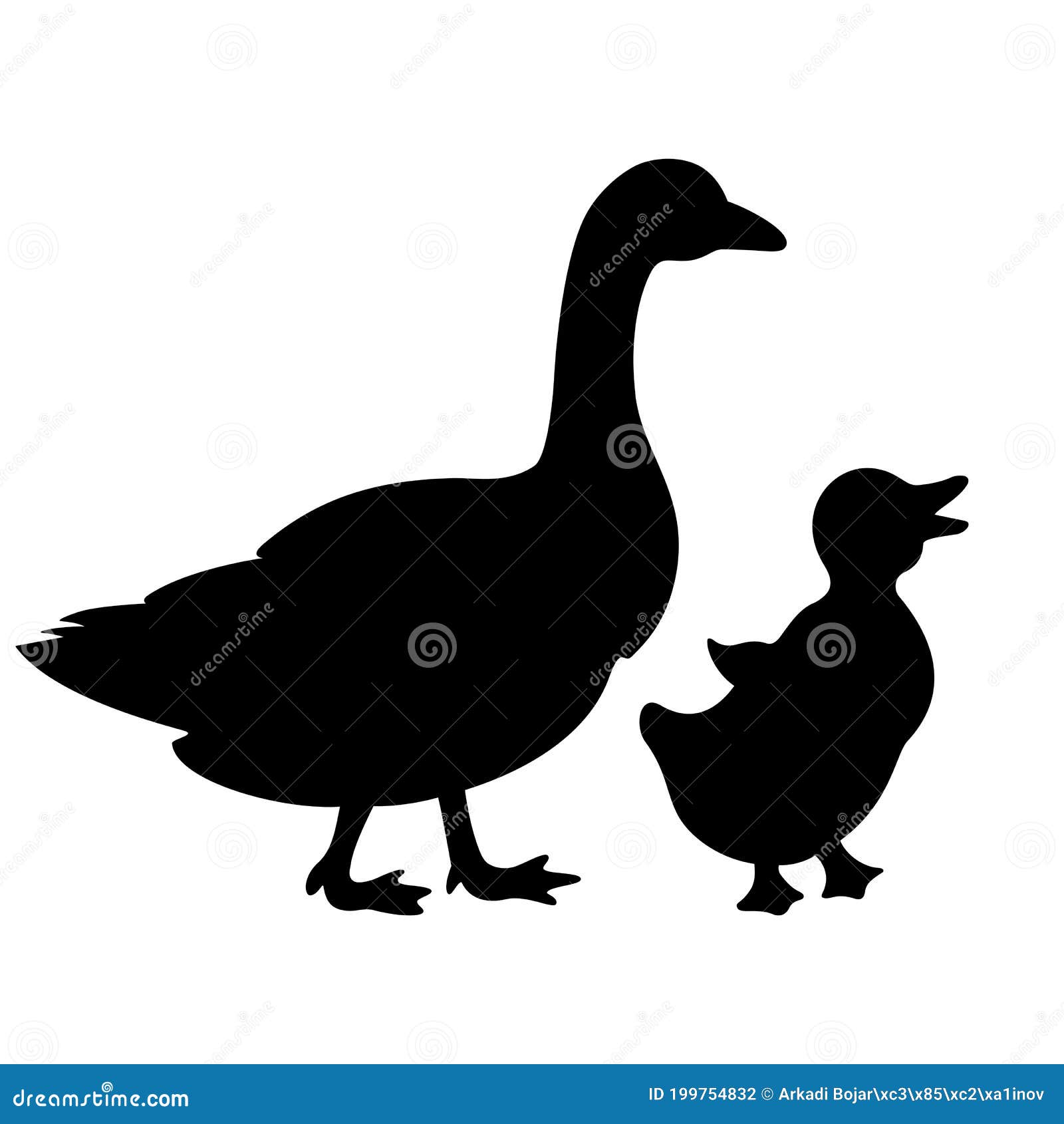 Duckling Silhouette