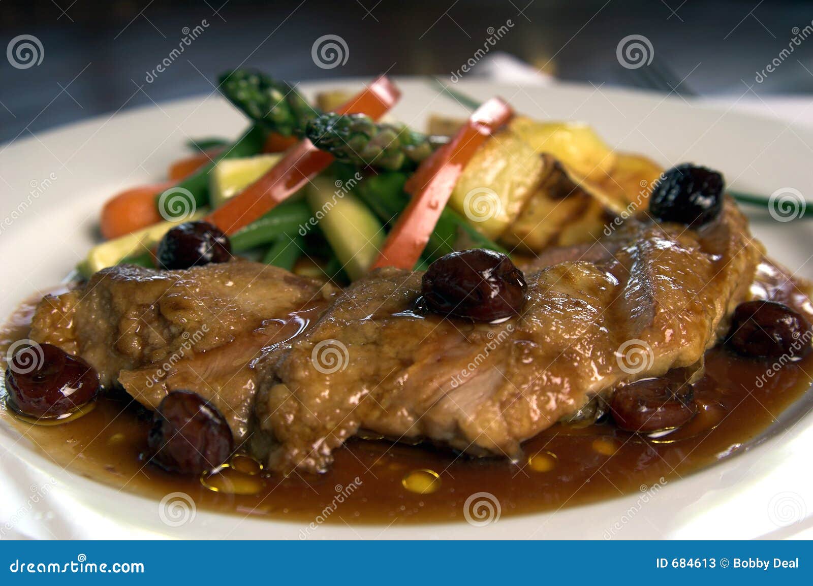 Duck Breast with Cherries stock image. Image of healthy - 684613