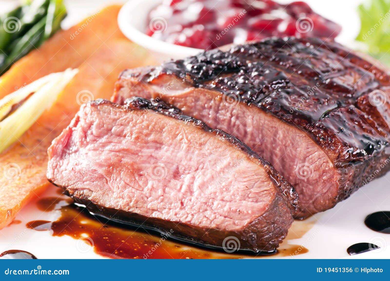 Duck breast fillet stock photo. Image of celery, sliced - 19451356