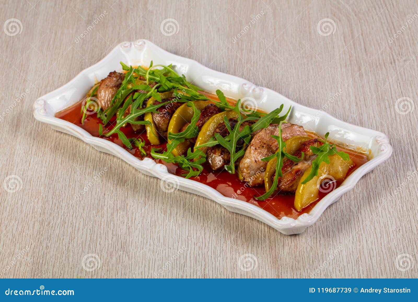 Duck breast with pear stock image. Image of duck, grilled - 119687739