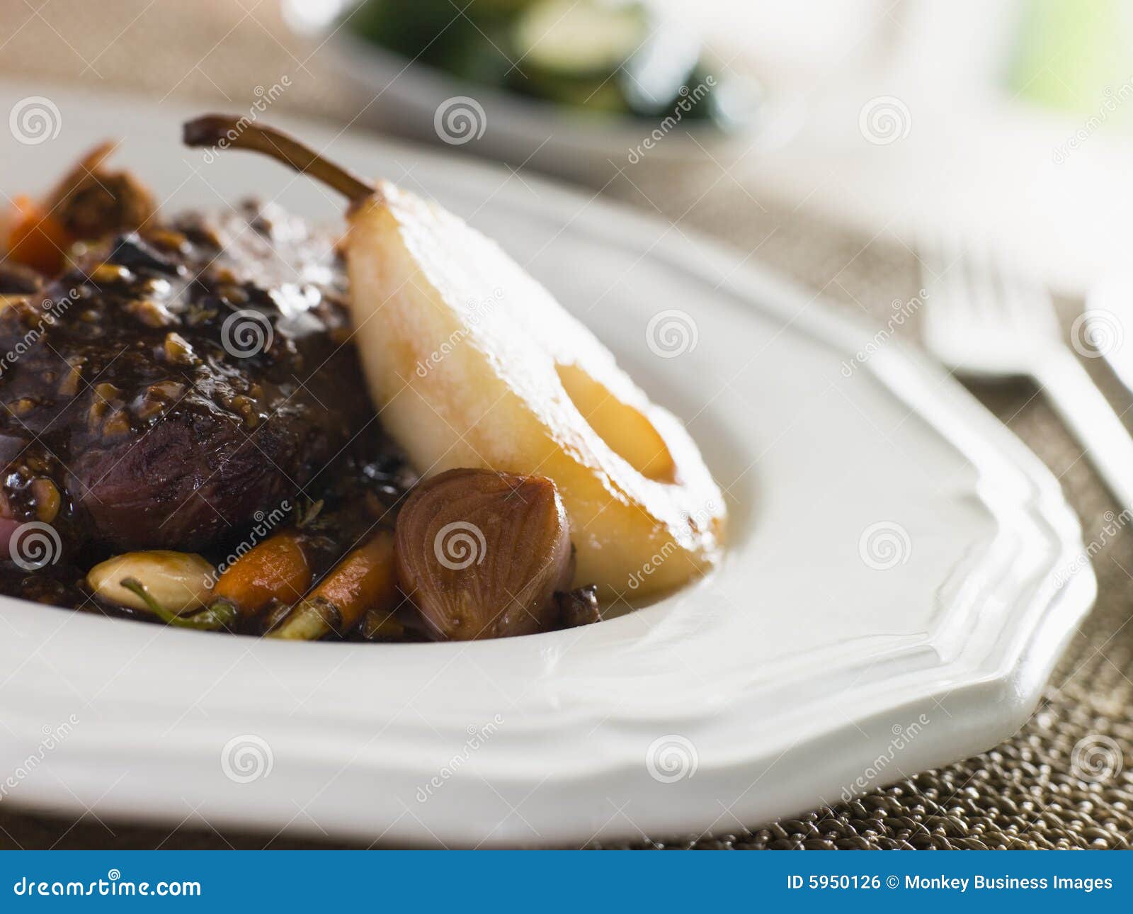 Duck Breast Pears and Rioja Stock Photo - Image of cinnamon, cuisines ...
