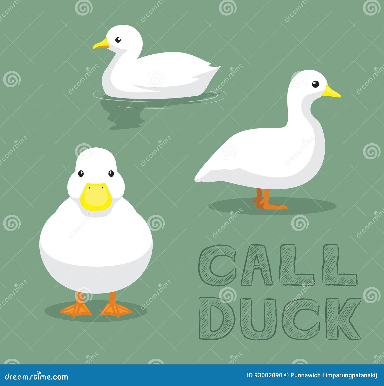 Duck Call Cartoon Vector Illustration Stock Vector - Illustration of ...
