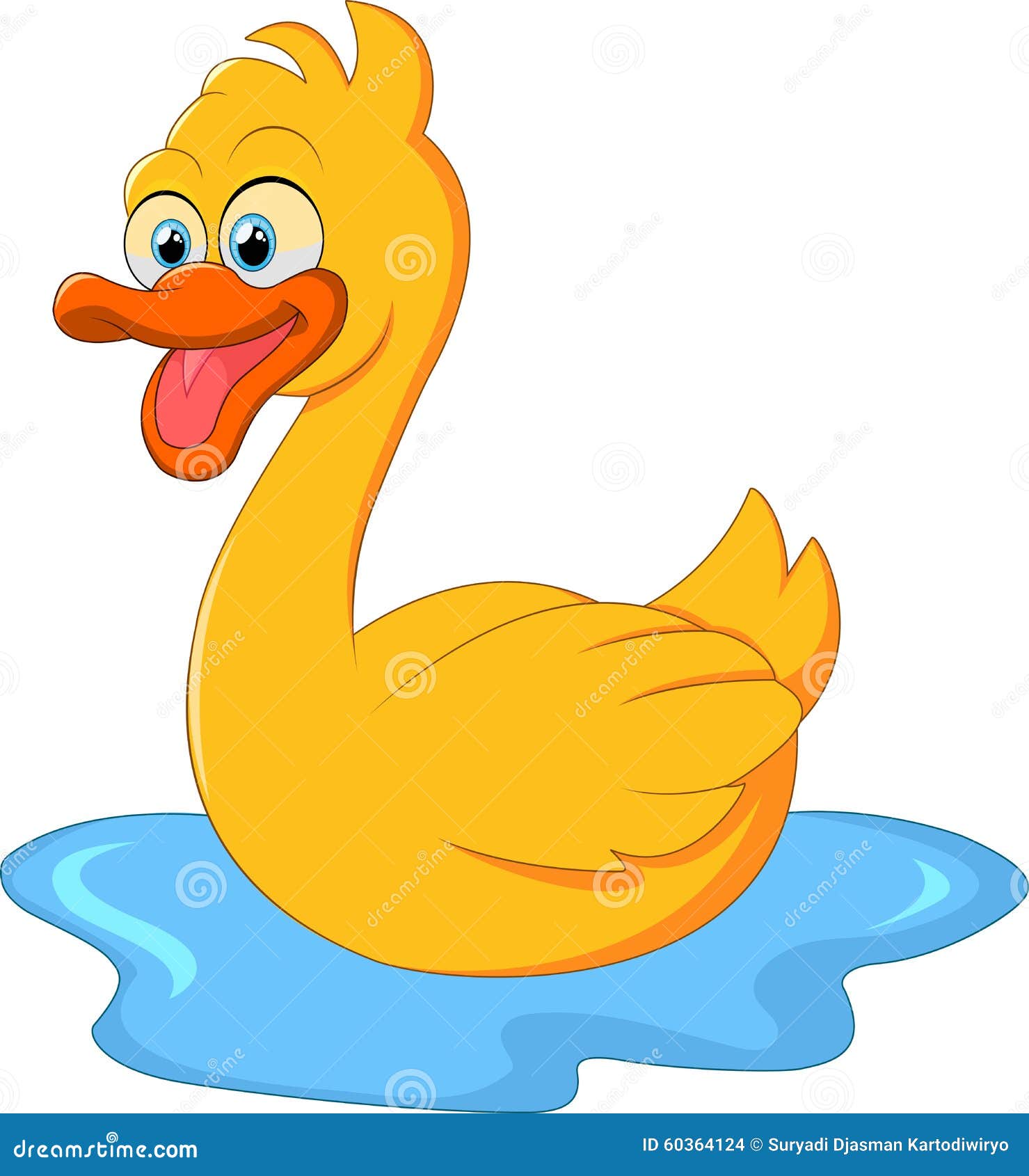 Duck Cartoon stock illustrationer. Illustration av dundrande - 60364124
