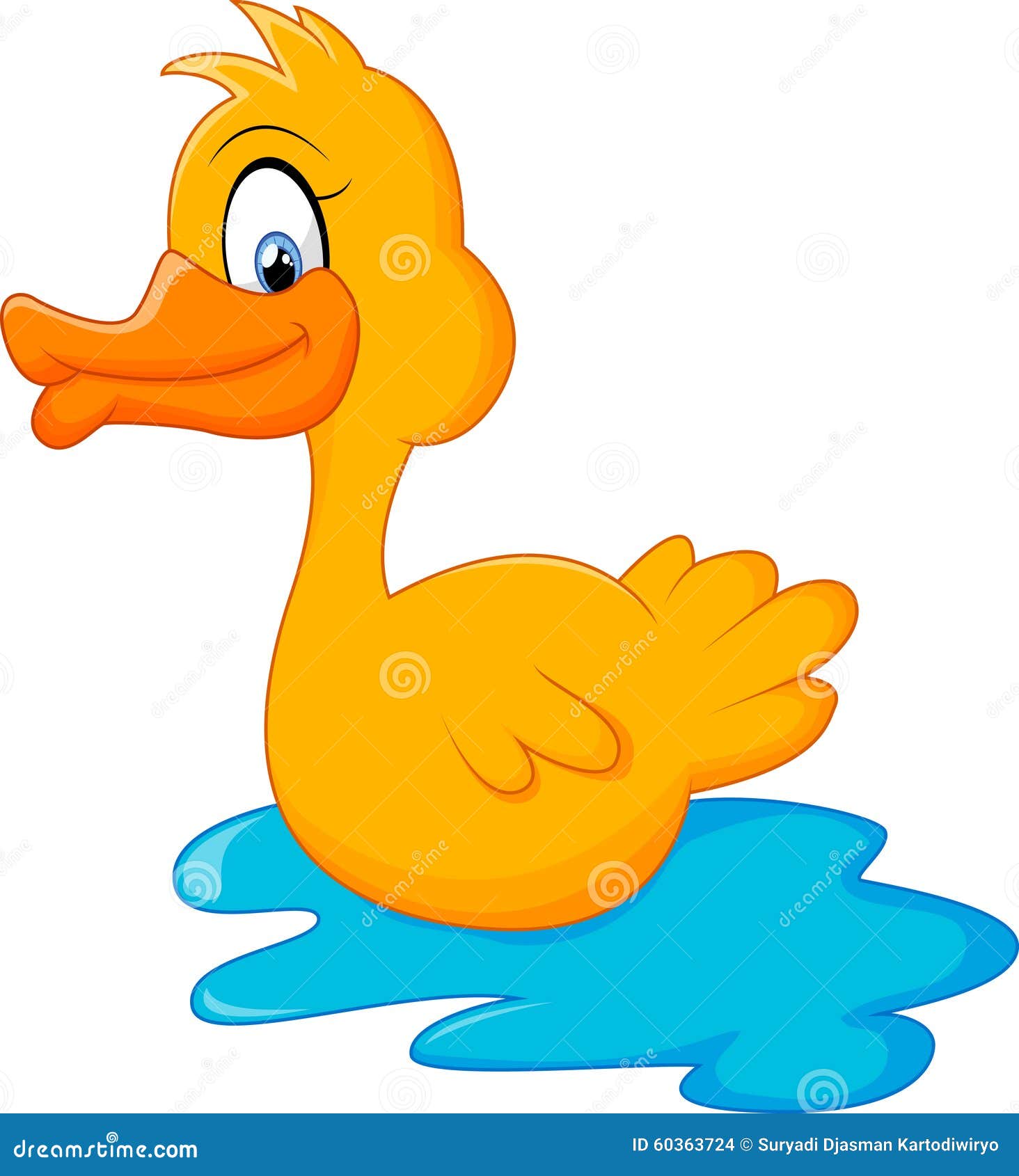 Duck Cartoon stock illustration. Illustration of duckling - 60363724