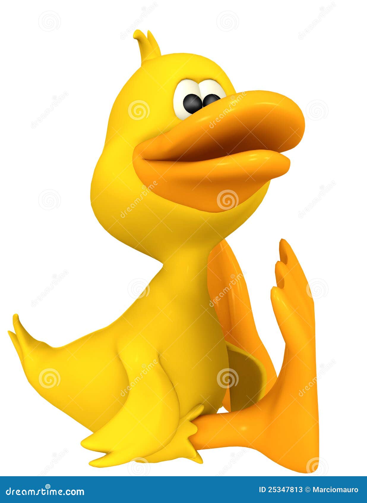 Duck cartoon sitting down stock illustration. Illustration of hygiene ...