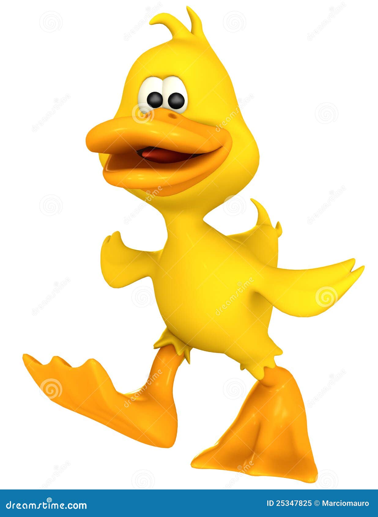 Duck cartoon walking stock illustration. Illustration of cartoon - 25347825