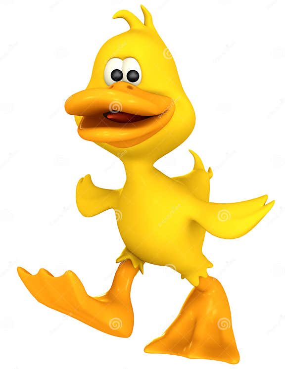 Duck cartoon walking stock illustration. Illustration of cartoon - 25347825