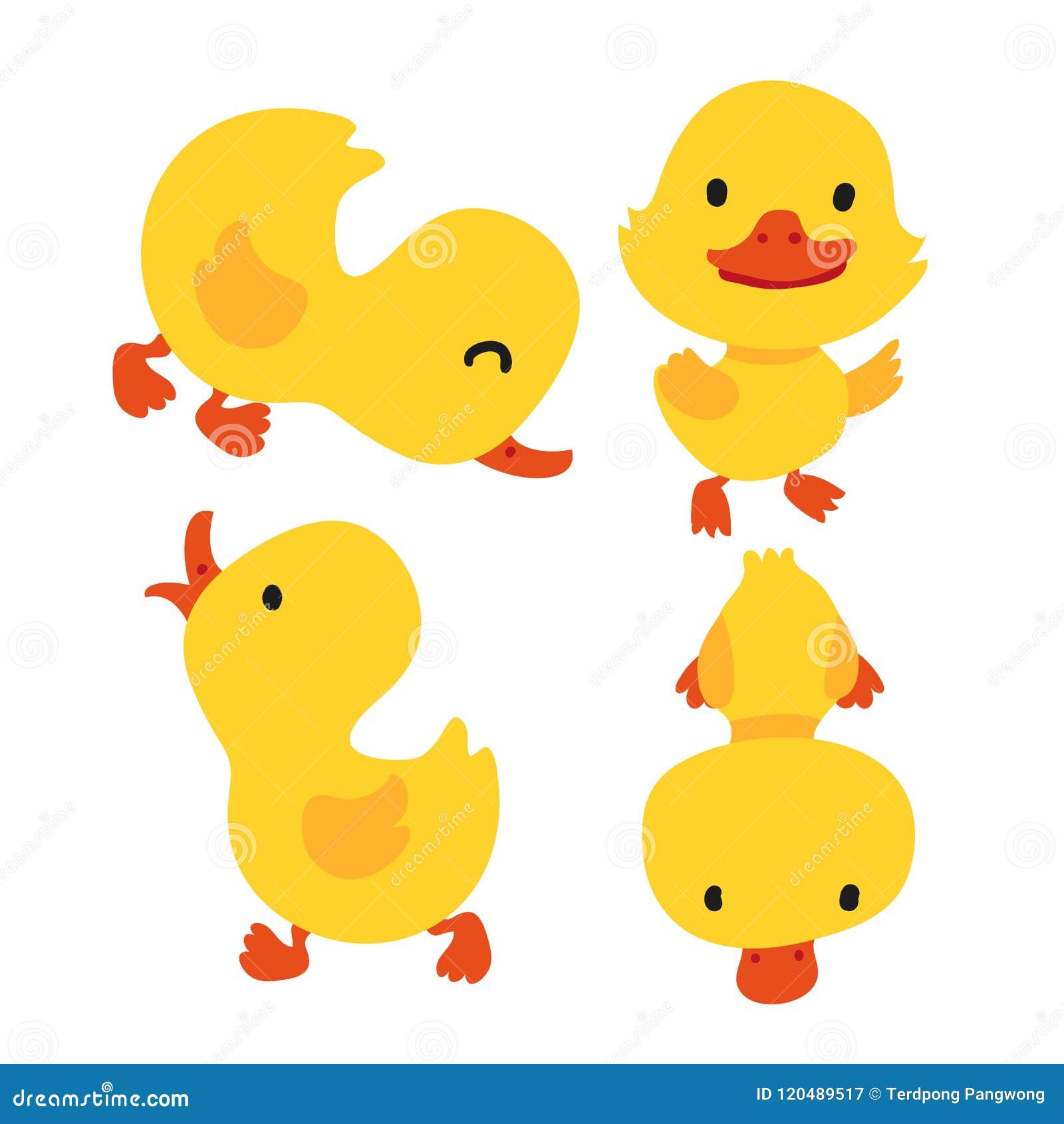 Duck Character Vector Design Stock Vector - Illustration of poultry ...