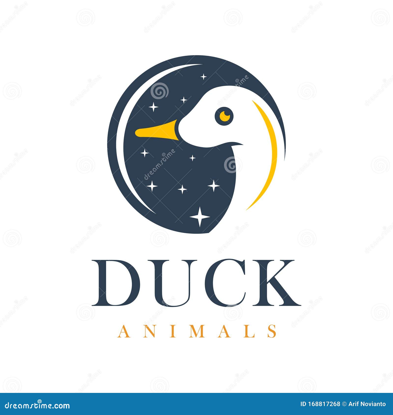 Duck and circle logo stock illustration. Illustration of mallard ...