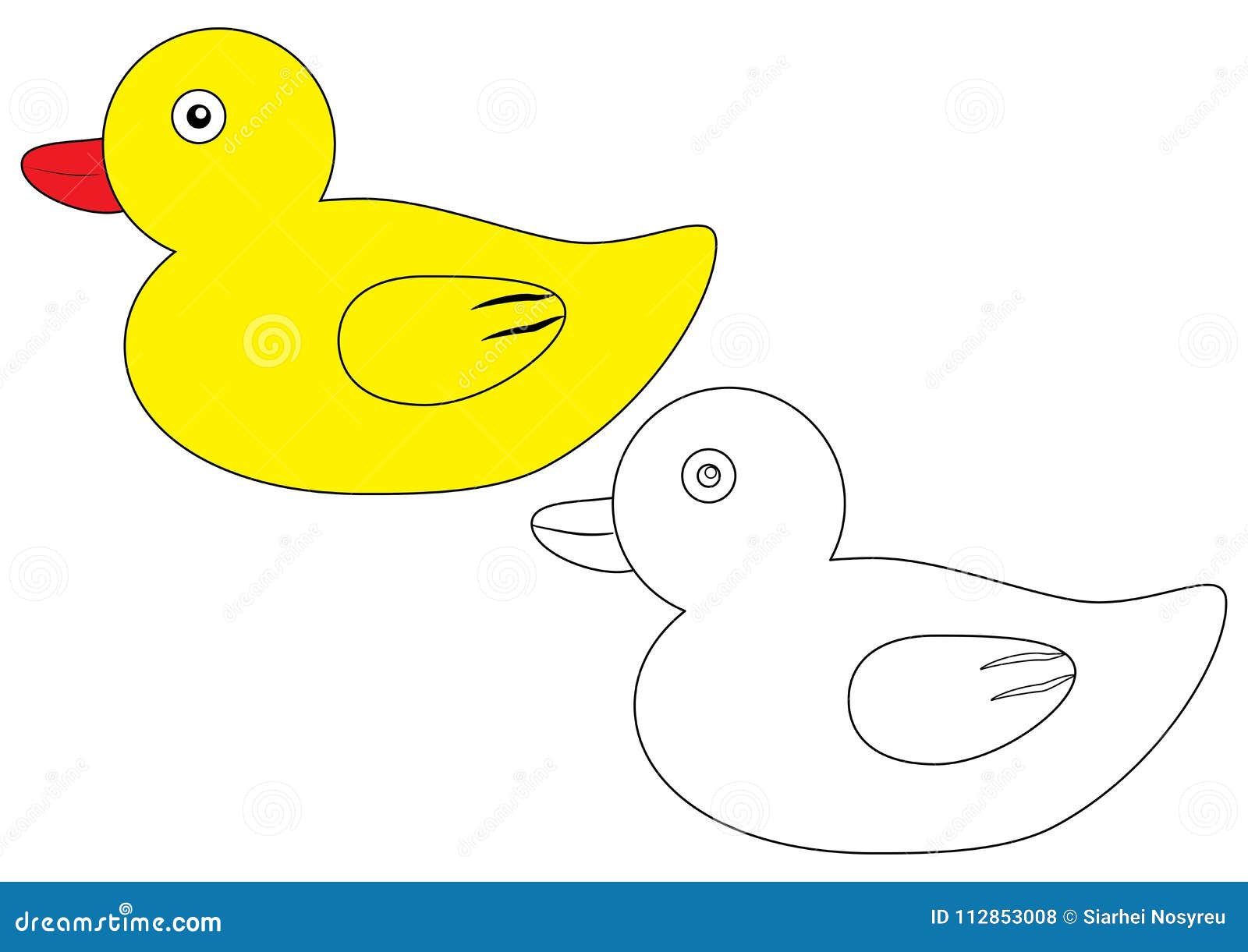 Duck Coloring Page. Color By Dots, Printable Activity. Children ...