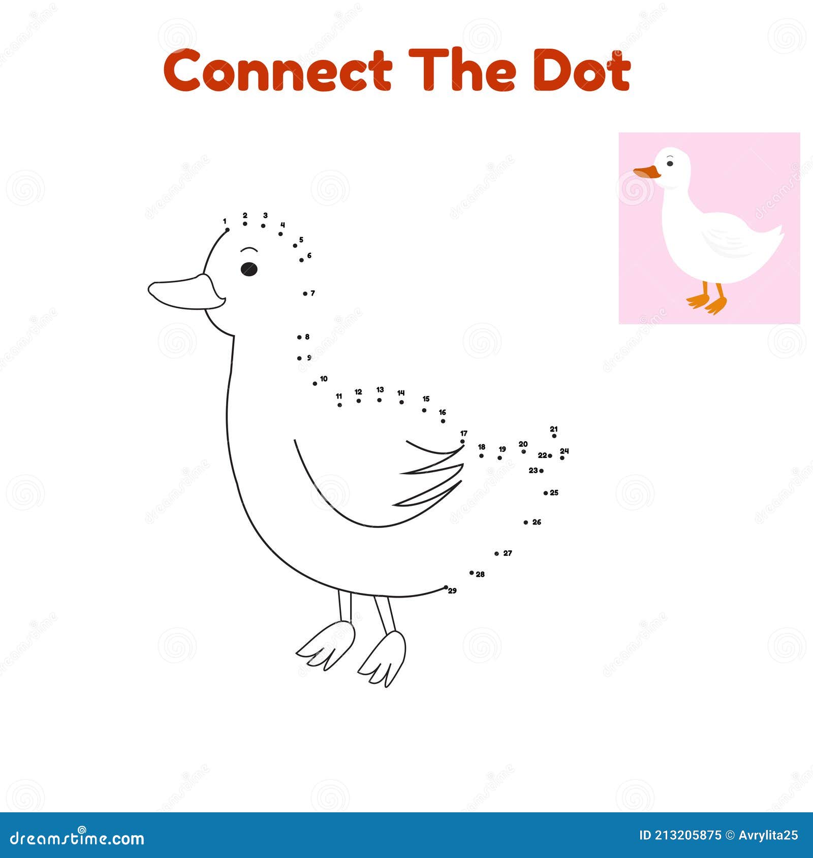 Duck Connect The Dots And Color Cartoon Vector | CartoonDealer.com ... Duck Connect The Dots And Color Cartoon Vector | CartoonDealer.com ...