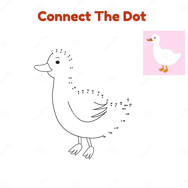 Connect the Dot Draw Line Handwriting Animal Duck Practice for Kids ...
