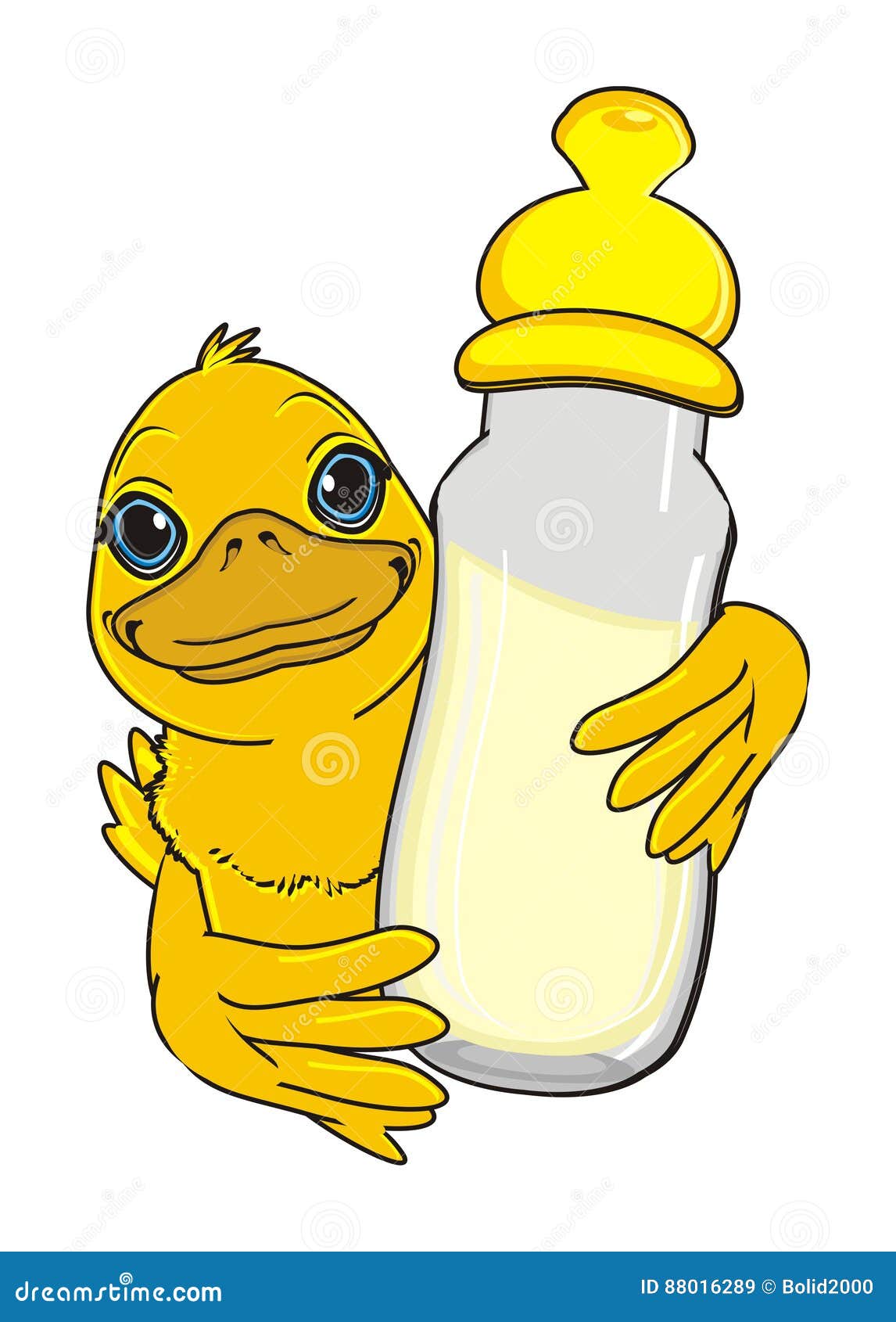 Duck with drink stock illustration. Illustration of large - 88016289