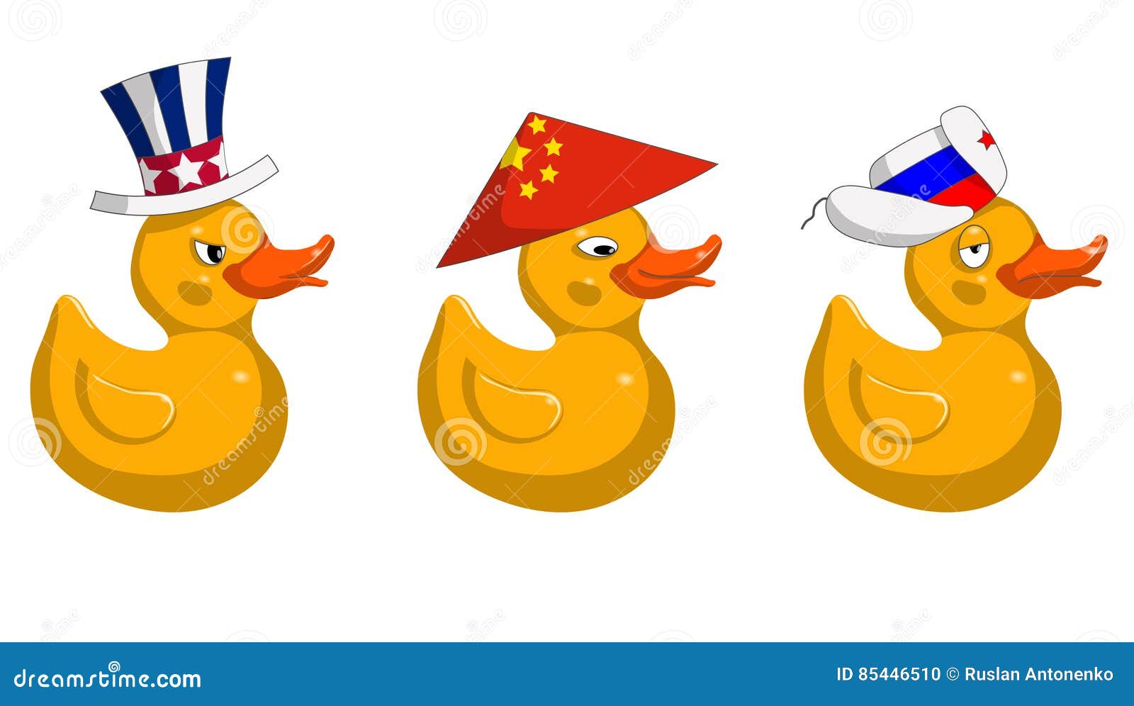 Duck flags stock vector. Illustration of humanity, label - 85446510