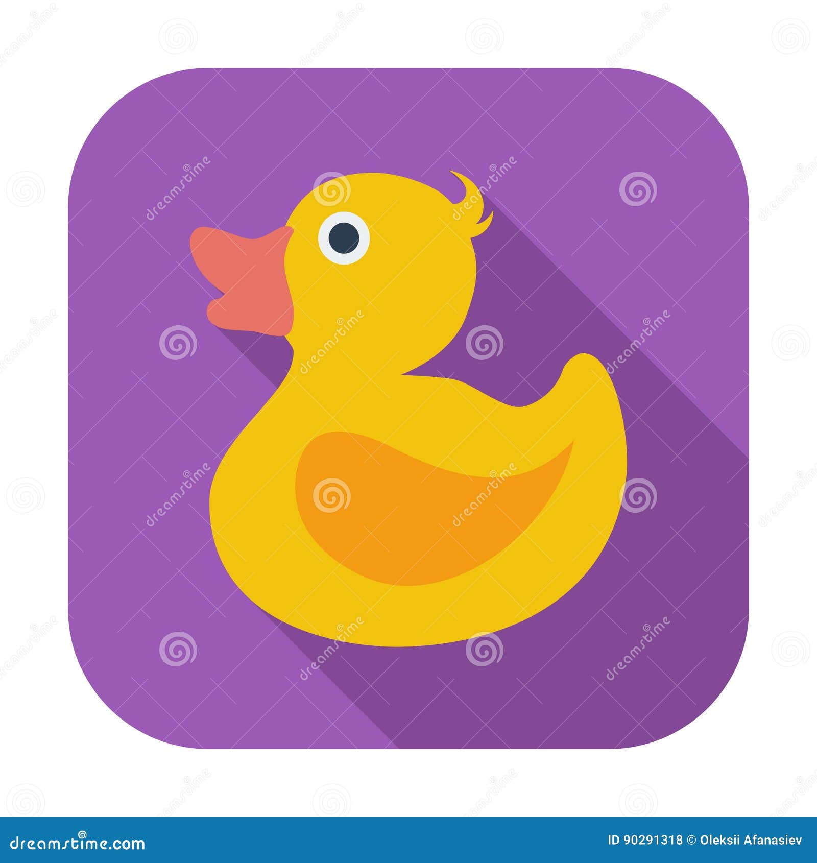 Duck flat icon stock vector. Illustration of float, bird - 90291318