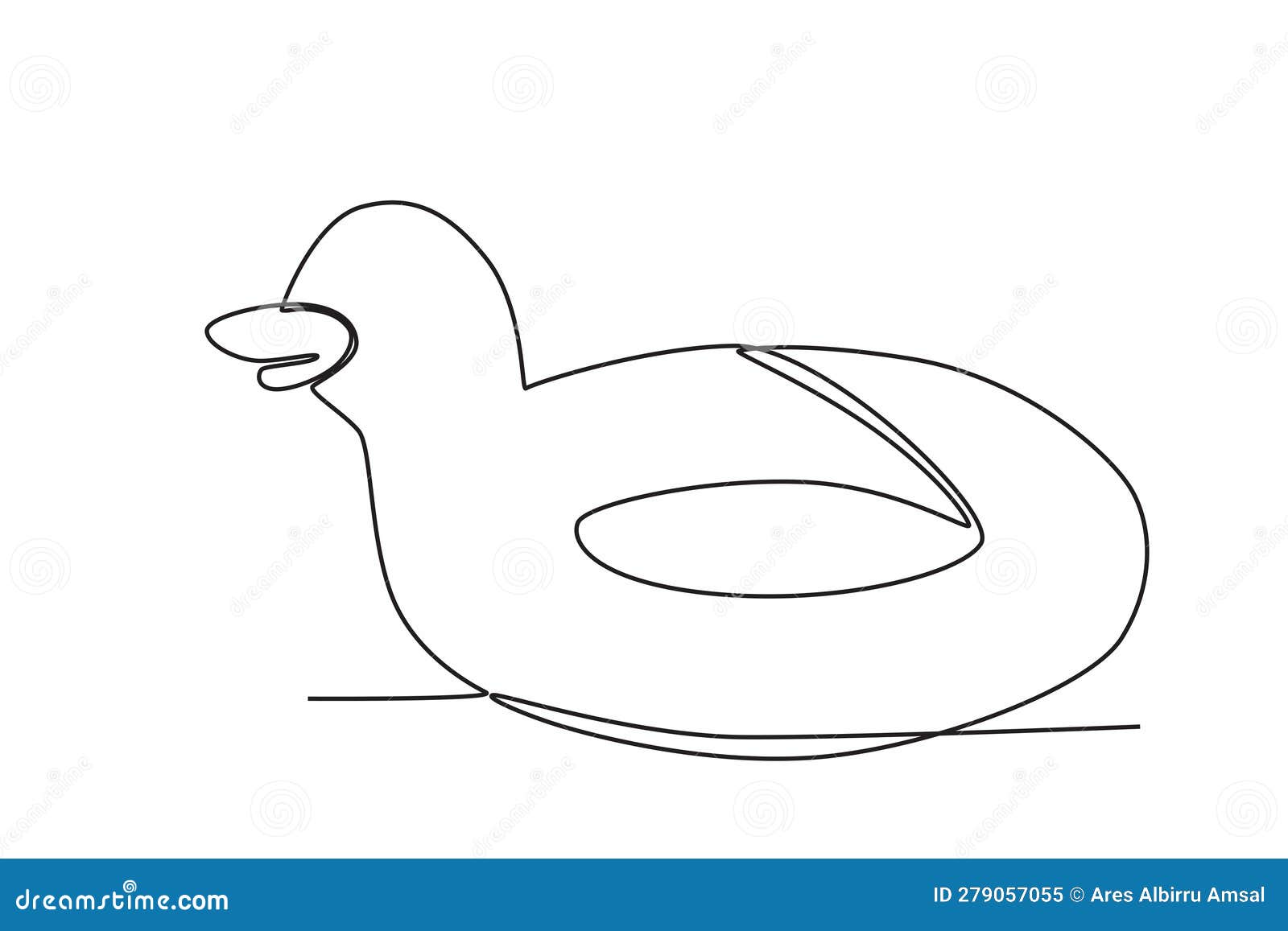 Duck float for swimming stock vector. Illustration of palm - 279057055