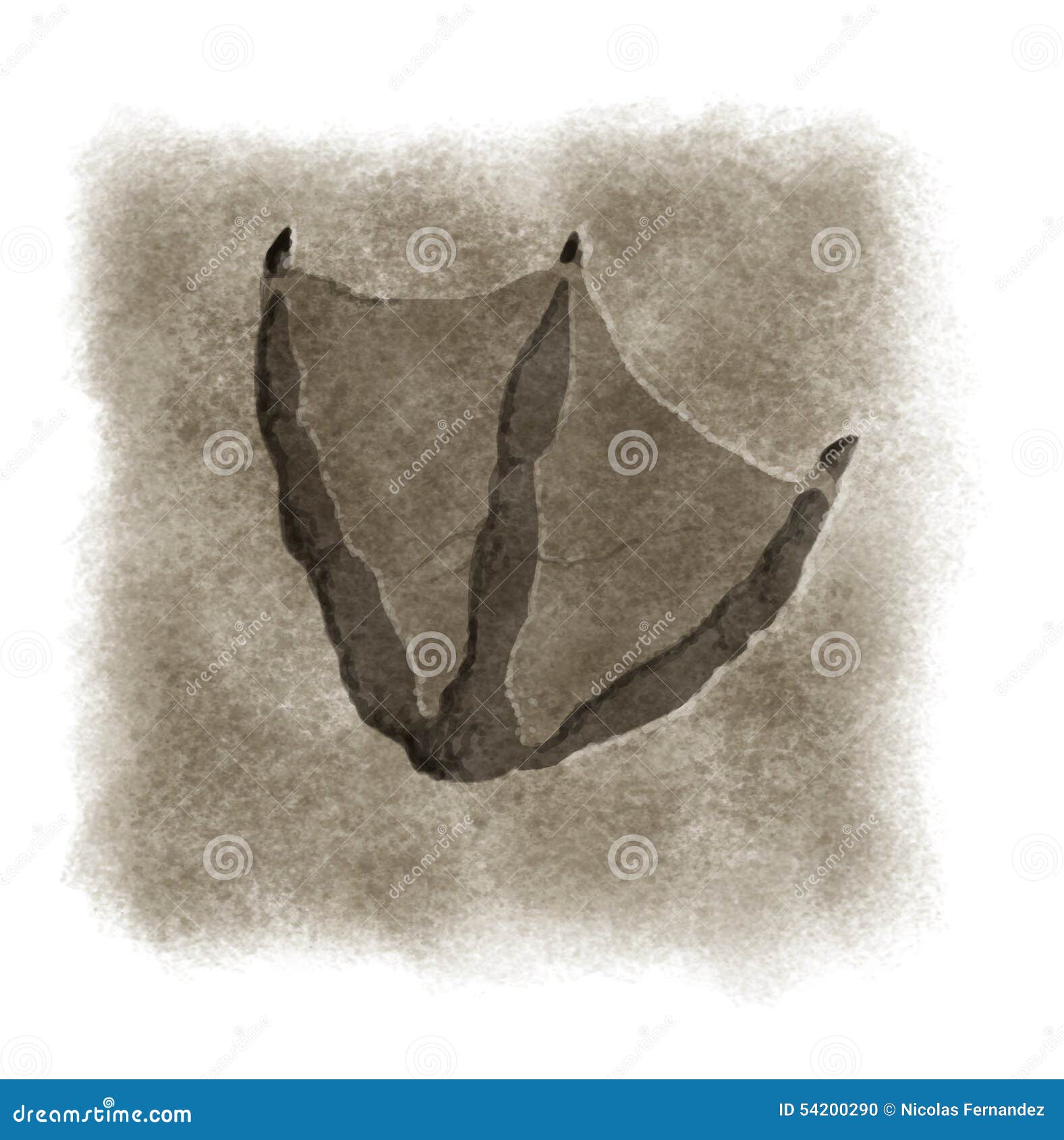 Duck footprint stock illustration. Illustration of footprint - 54200290