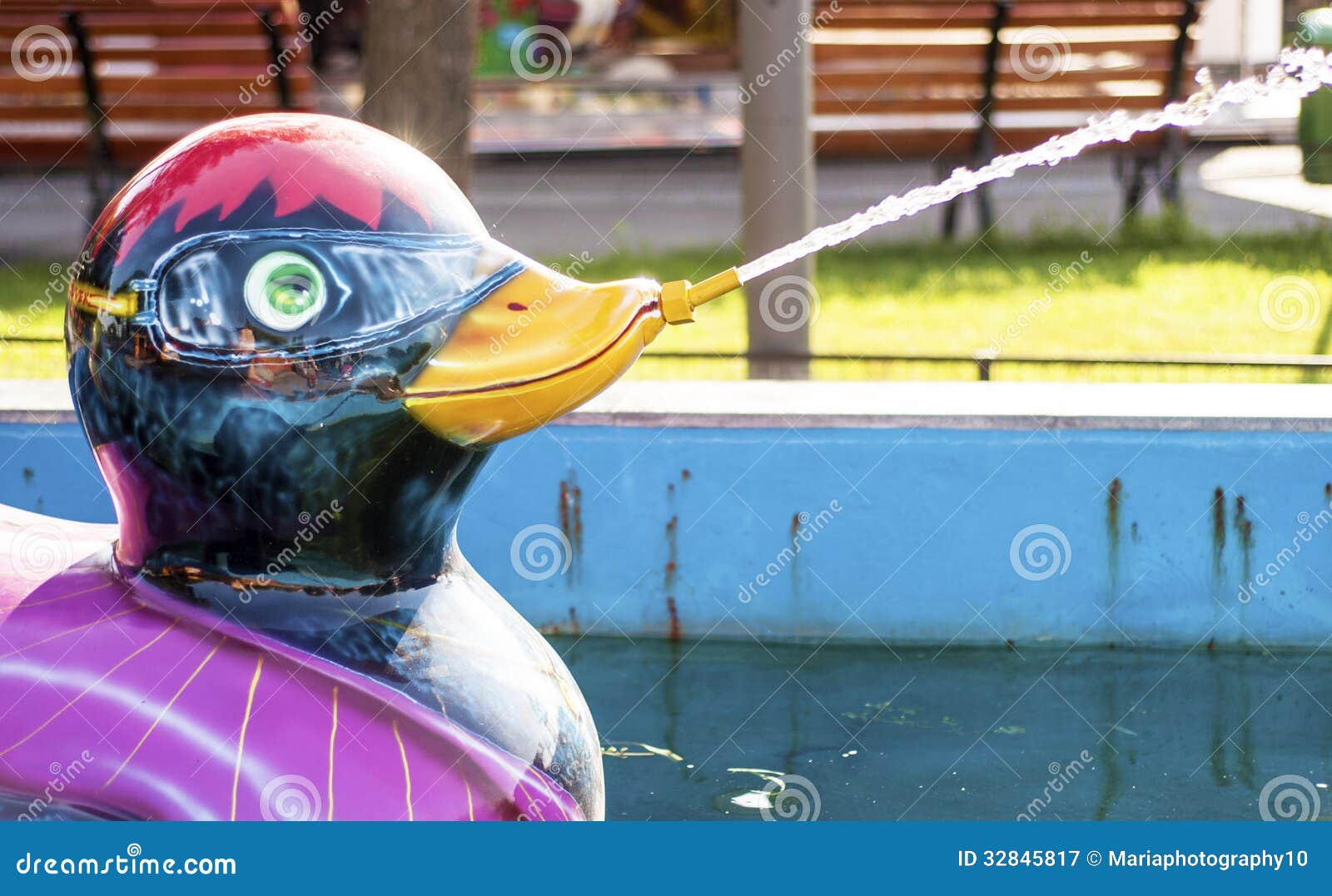 Duck in a fun fair stock image. Image of kids, float - 32845817