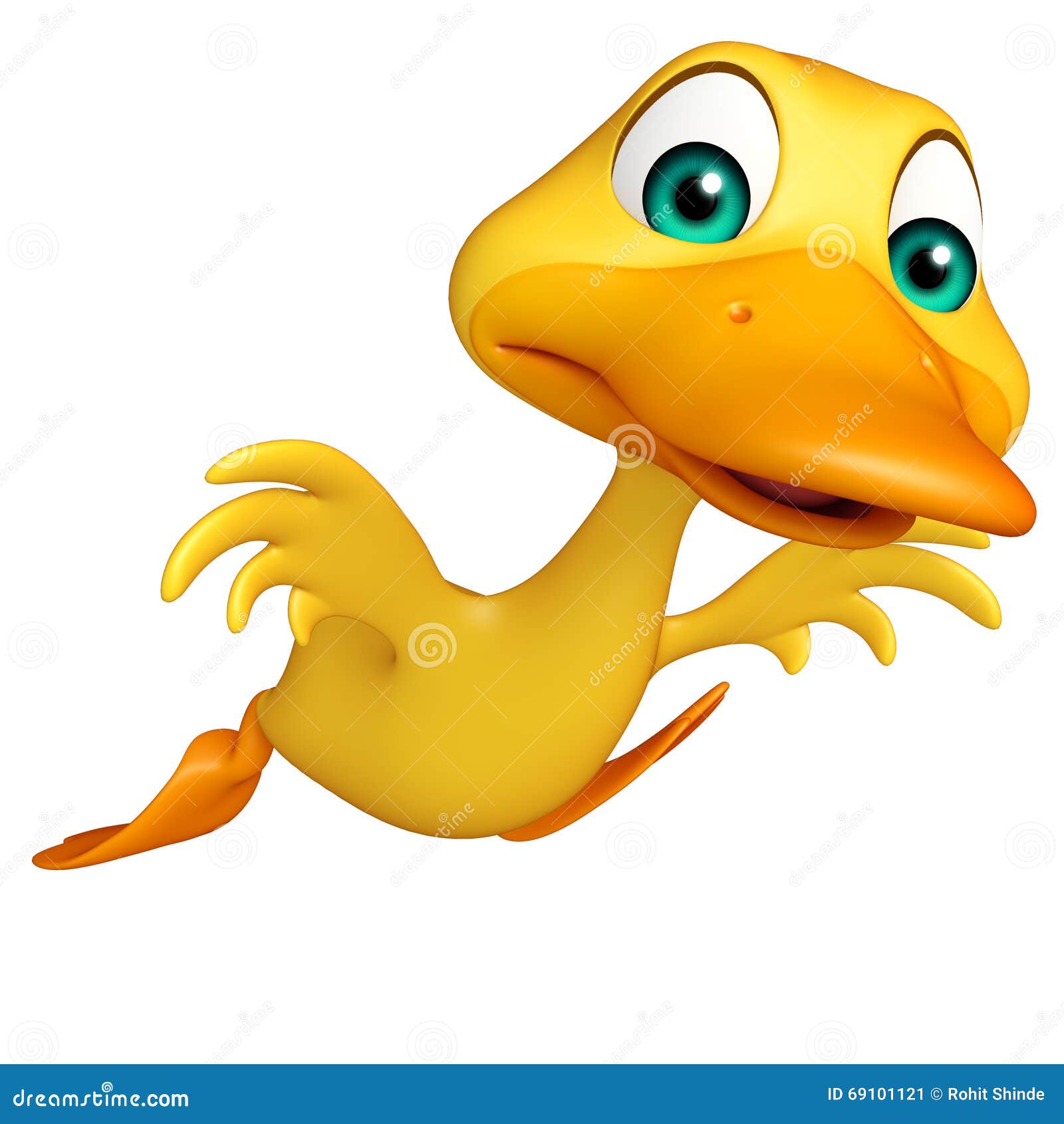 Duck Funny Cartoon Character Stock Illustration - Illustration of pets ...