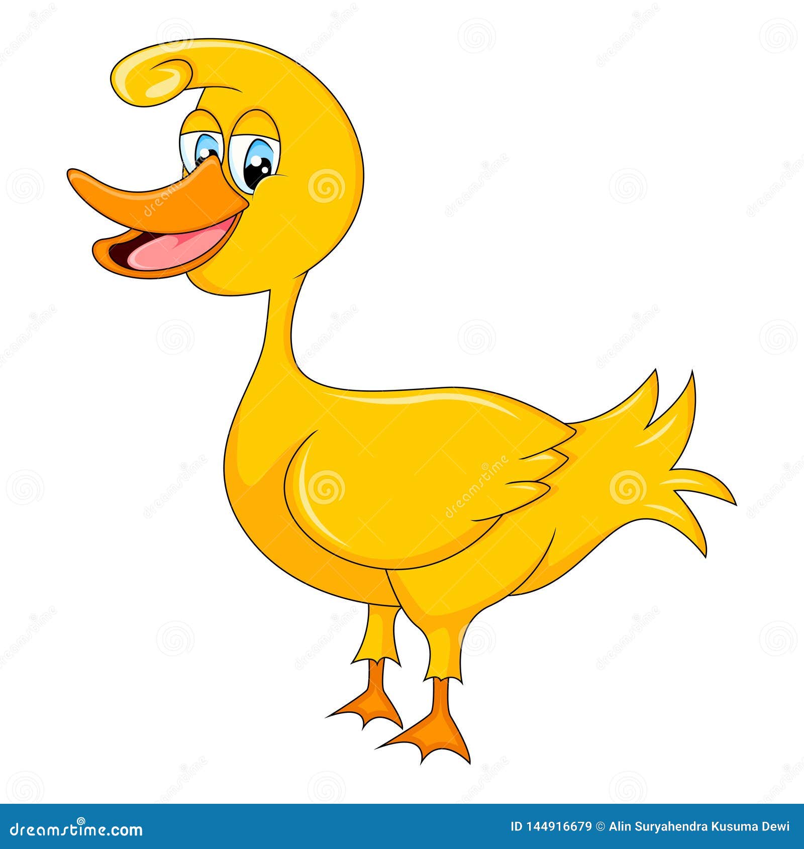 Duck Funny Cartoon Vector Illustration Stock Vector - Illustration of ...