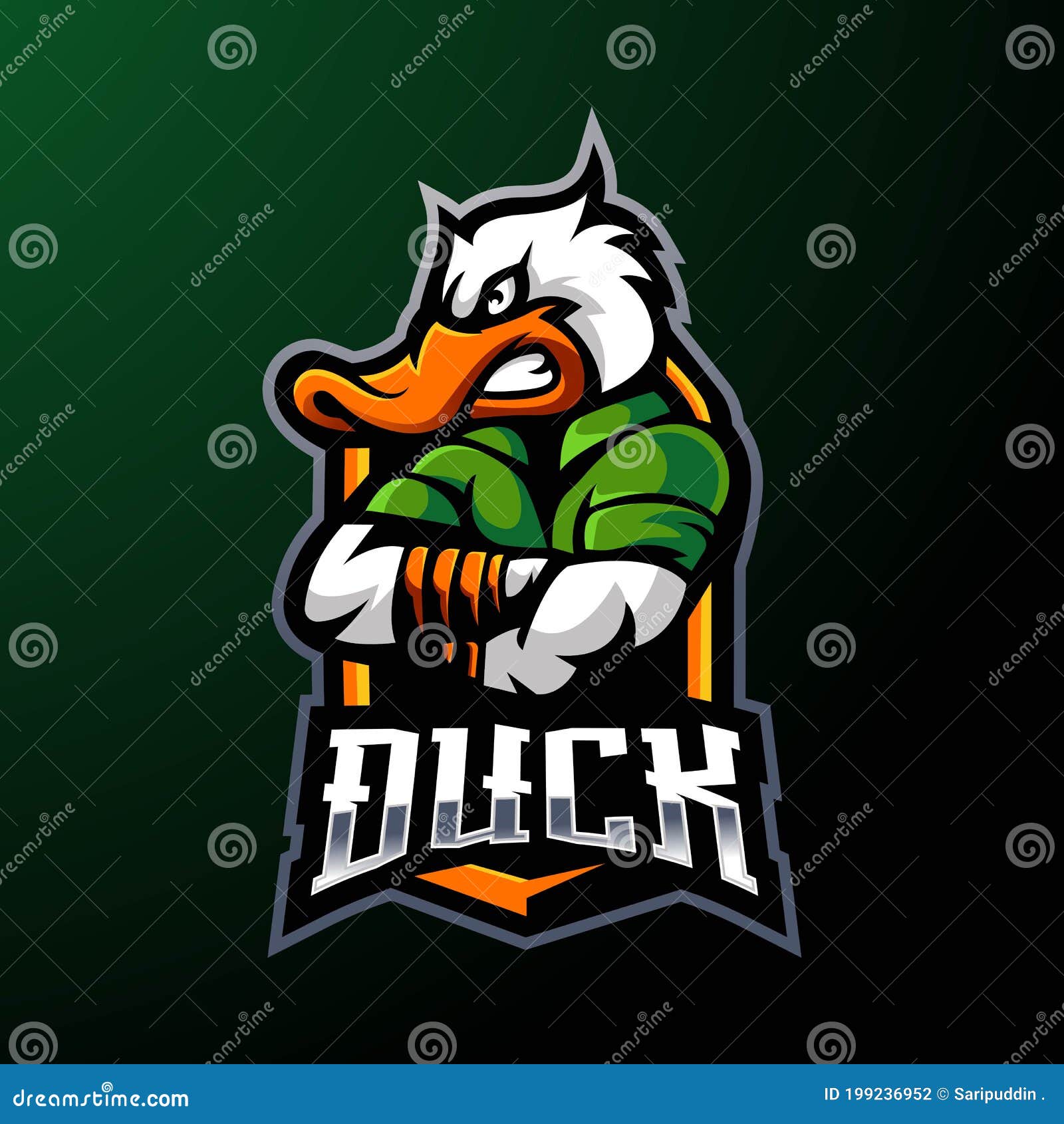 Duck gaming logo stock vector. Illustration of gaming - 199236952