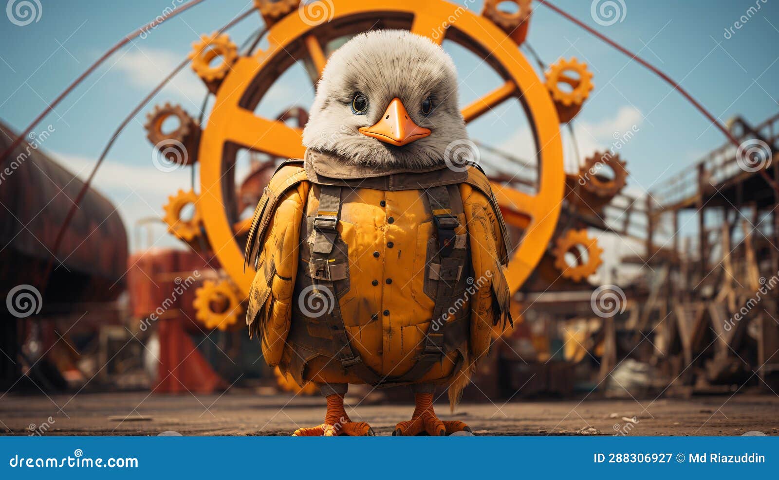 Duck In Giant Wheel Royalty-Free Stock Photo | CartoonDealer.com #288306957
