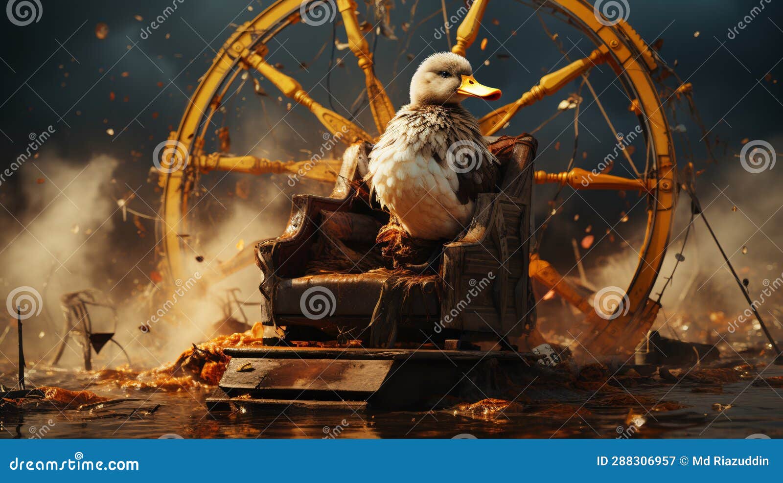 Duck In Giant Wheel Royalty-Free Stock Photo | CartoonDealer.com #288306957