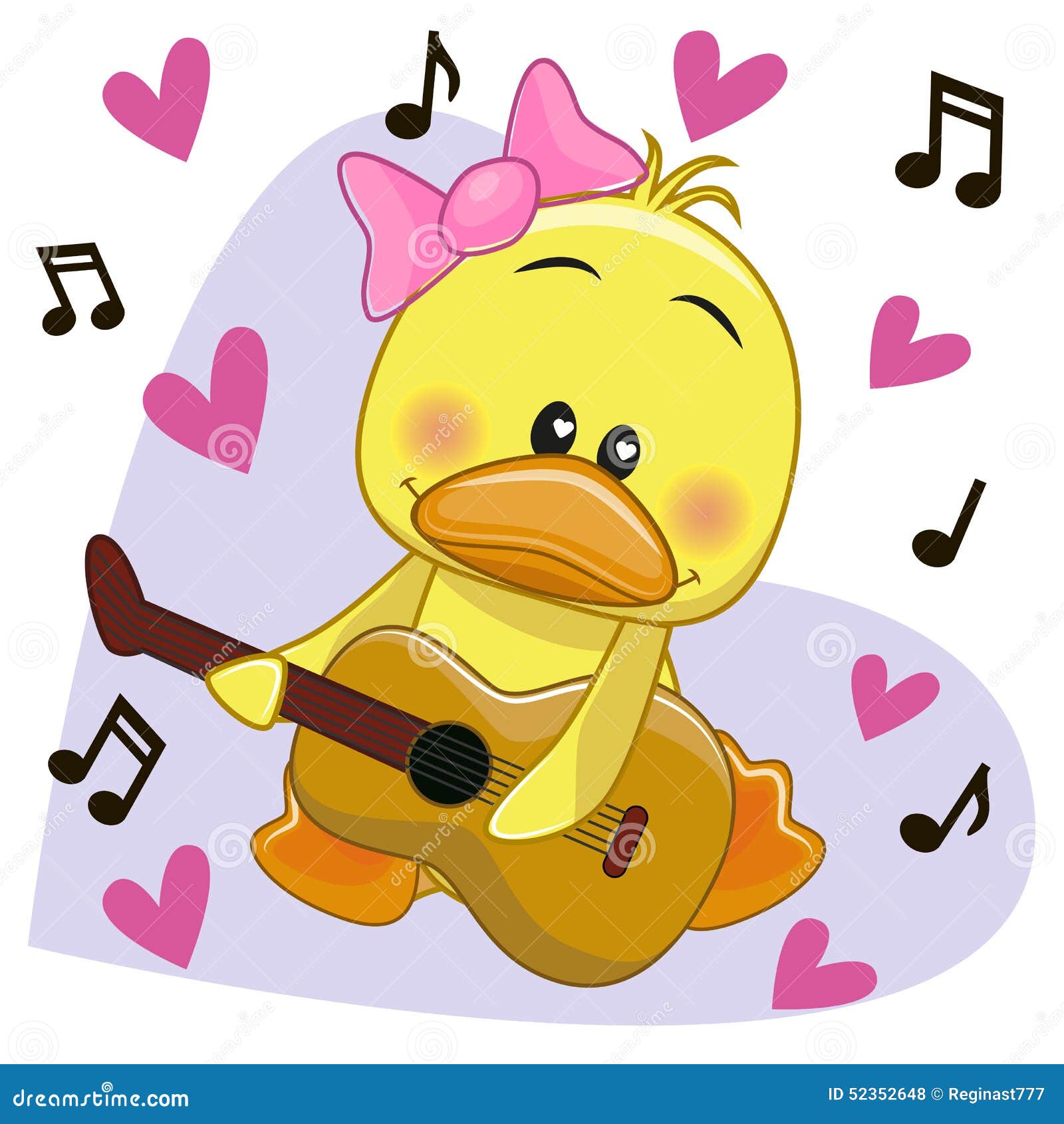 Duck with guitar stock vector. Illustration of illustrations - 52352648