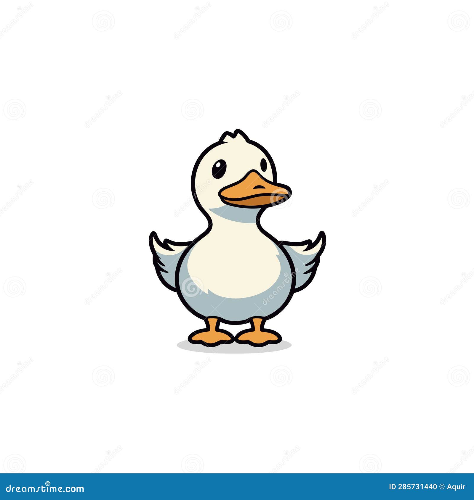 Duck Hand-drawn Illustration. Duck. Vector Doodle Style Cartoon ...