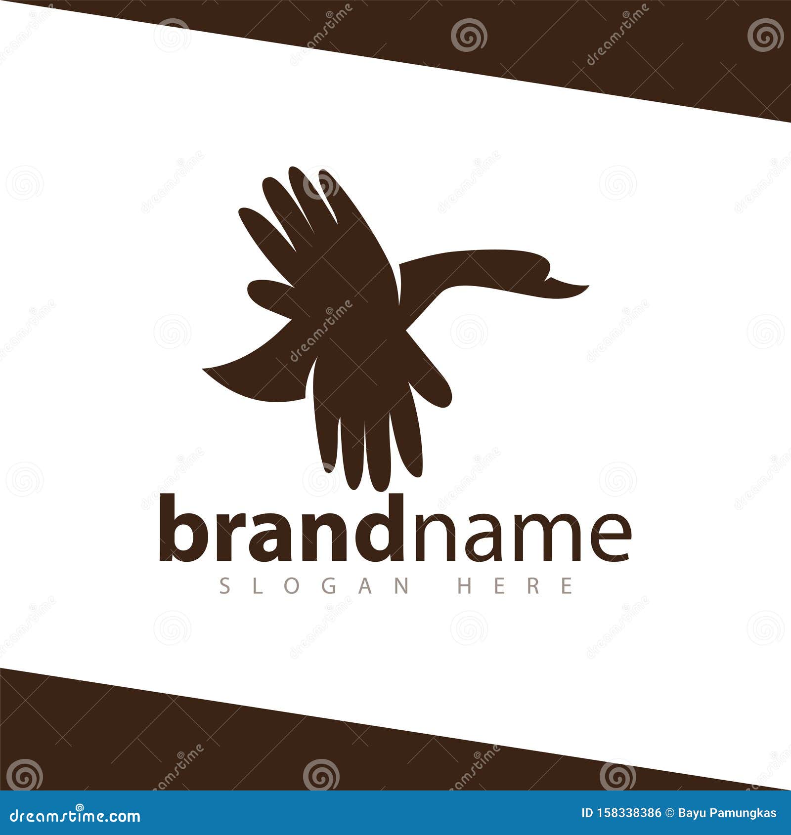 Duck with Hand Fly Logo Vector Stock Template Stock Vector ...