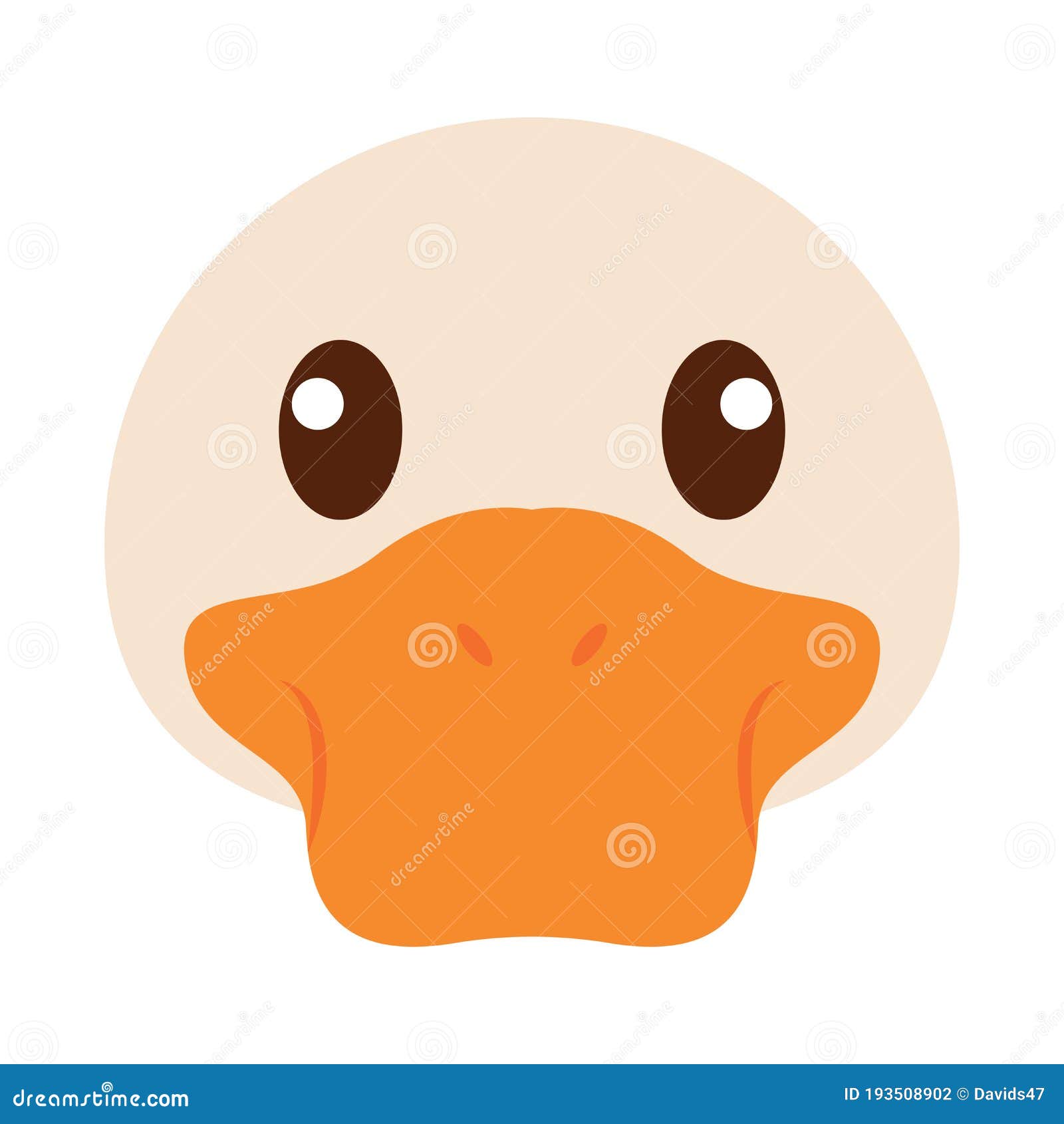 Duck head cartoon stock vector. Illustration of graphic - 193508902