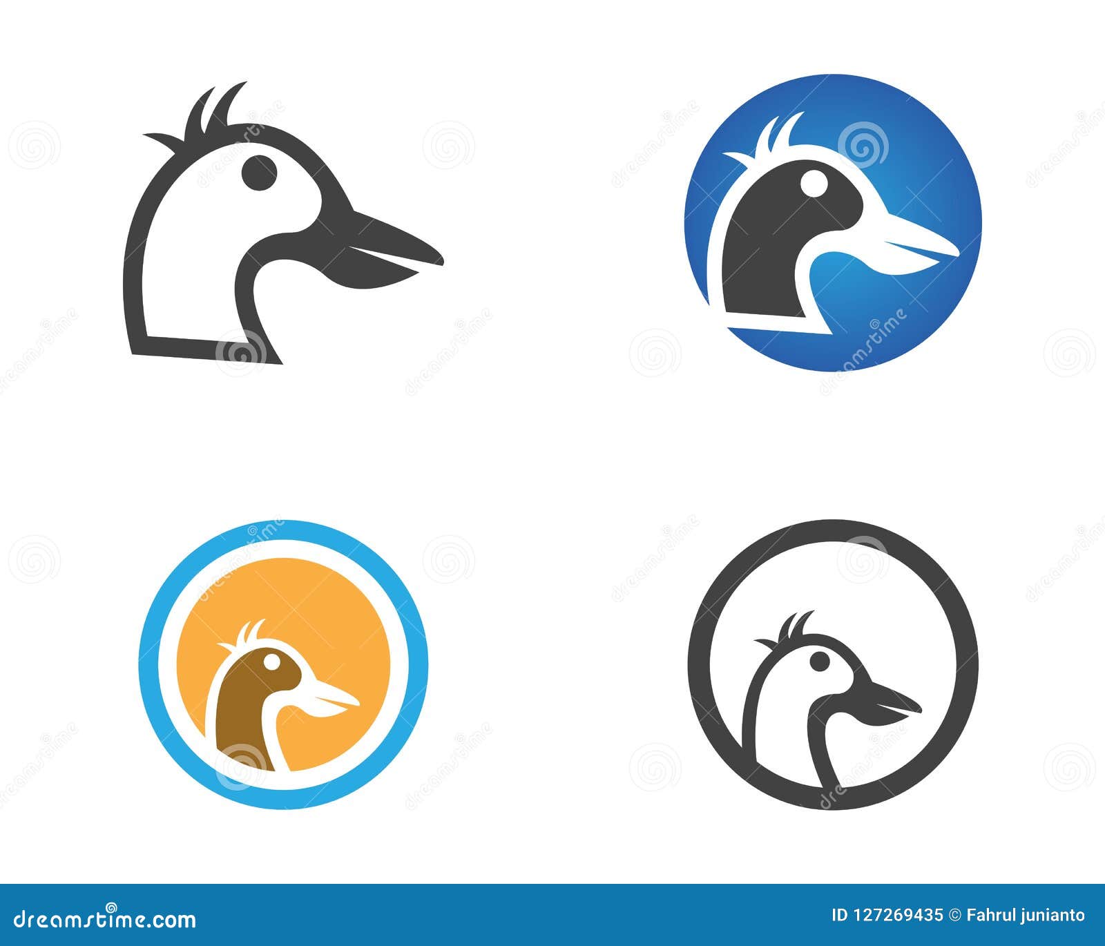 Duck Head Icon Logo Design Vector Illustration Stock Vector ...