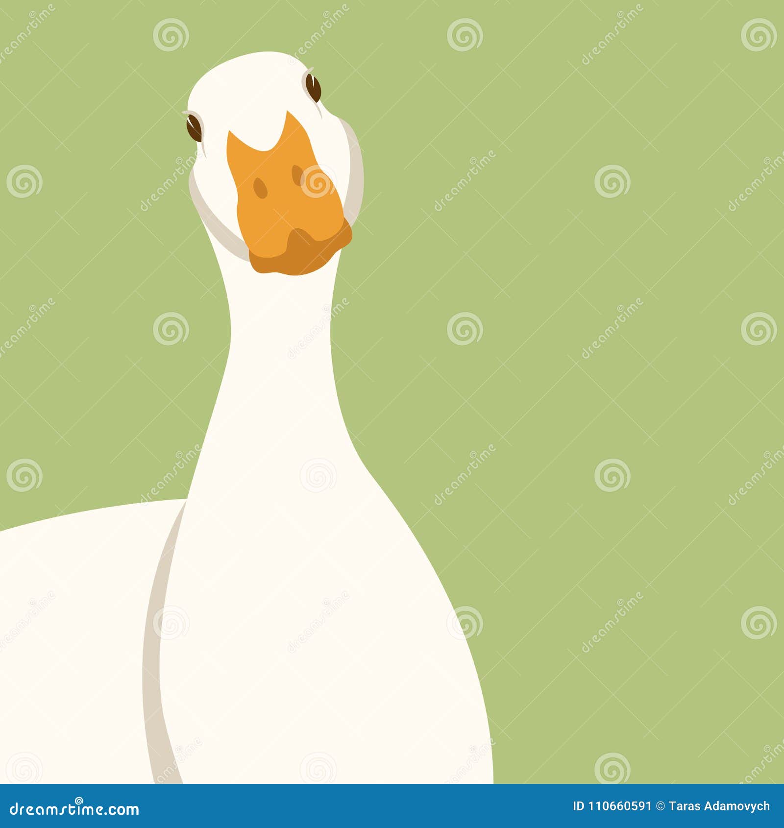 Duck Head Vector Illustration Flat Style Front Stock Vector ...