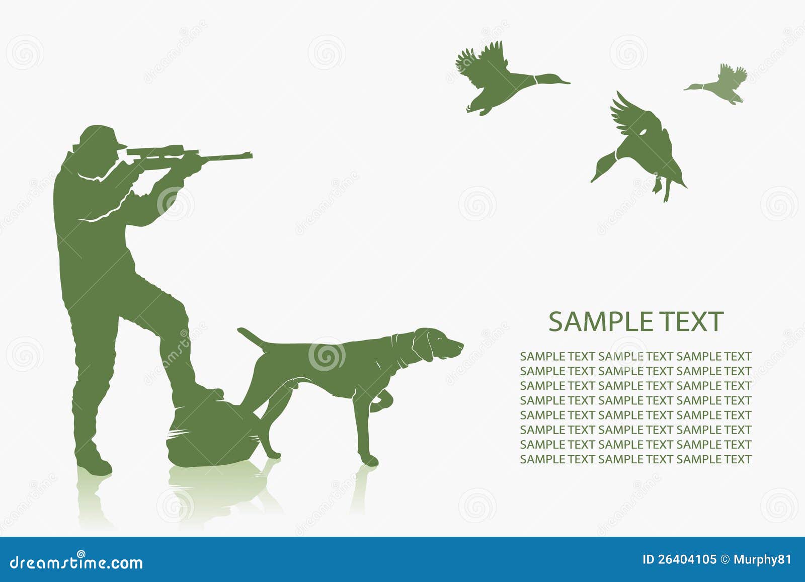 Duck hunting stock vector. Illustration of pointer, aiming - 26404105