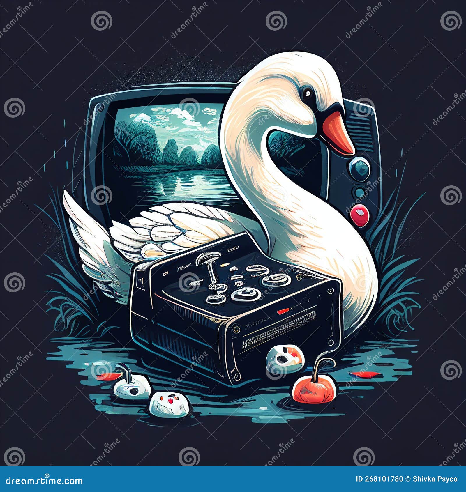 Duck Hunting Game Game Concept Generative Ai Stock Illustration ...