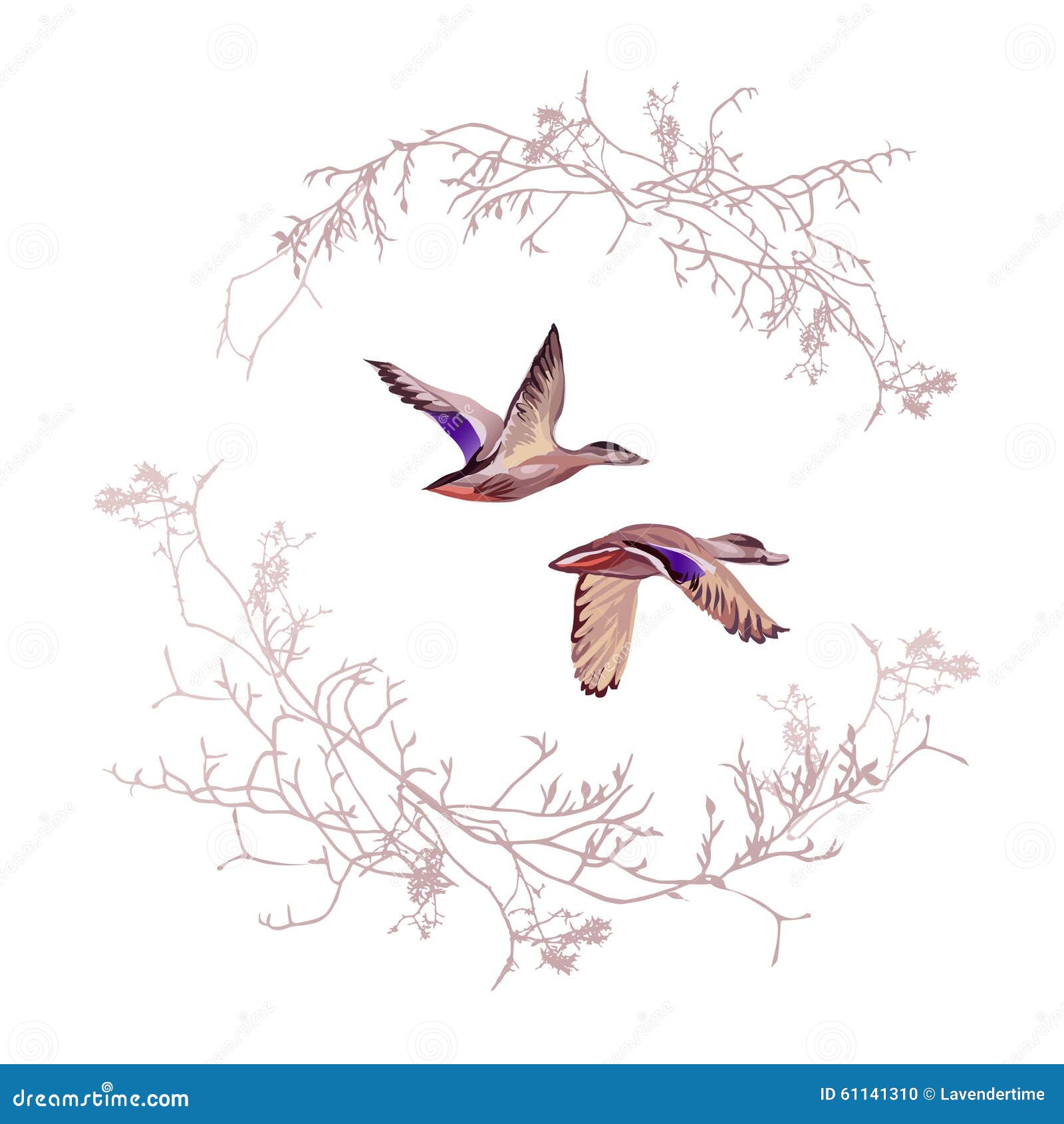 Duck Hunting Round Vector Design Frame Stock Vector - Illustration of ...