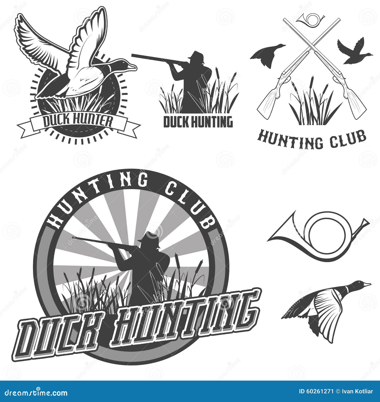 Duck Hunting With Shotguns Icon Cartoon Vector | CartoonDealer.com ...