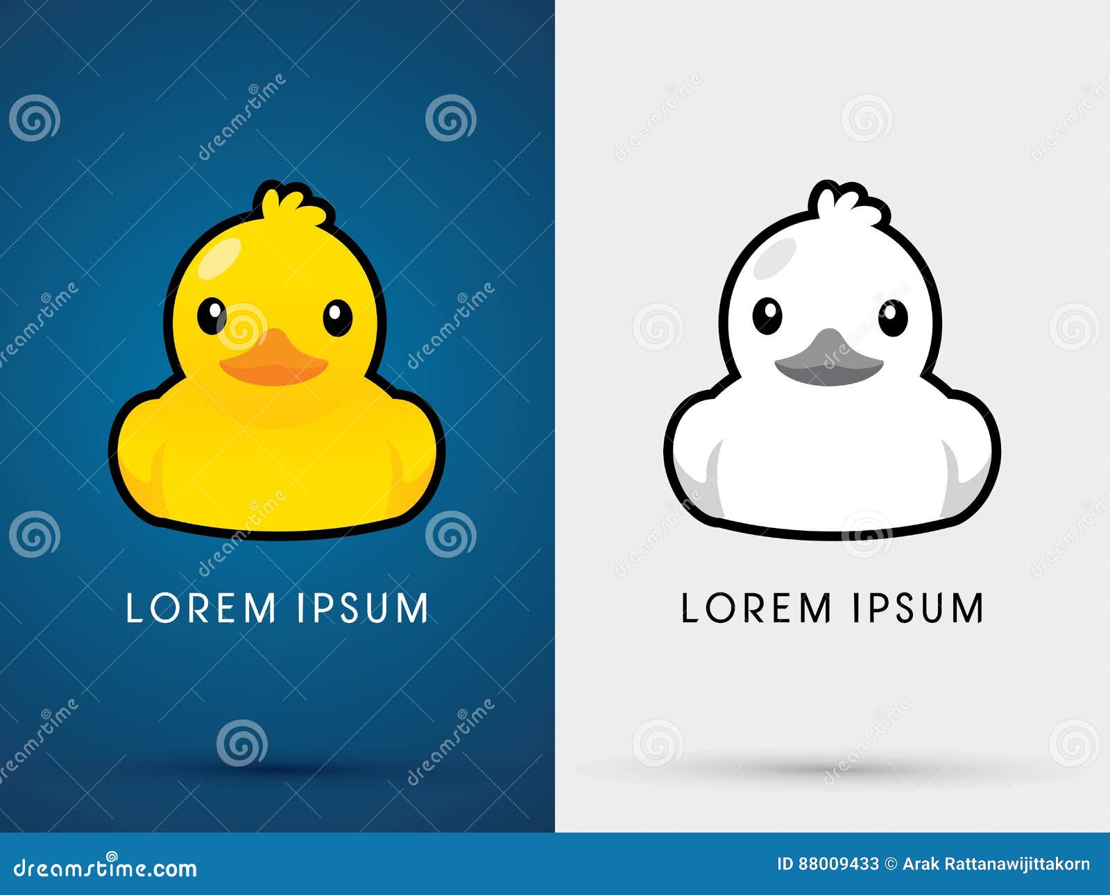 Duck icon art stock vector. Illustration of cute, bath - 88009433