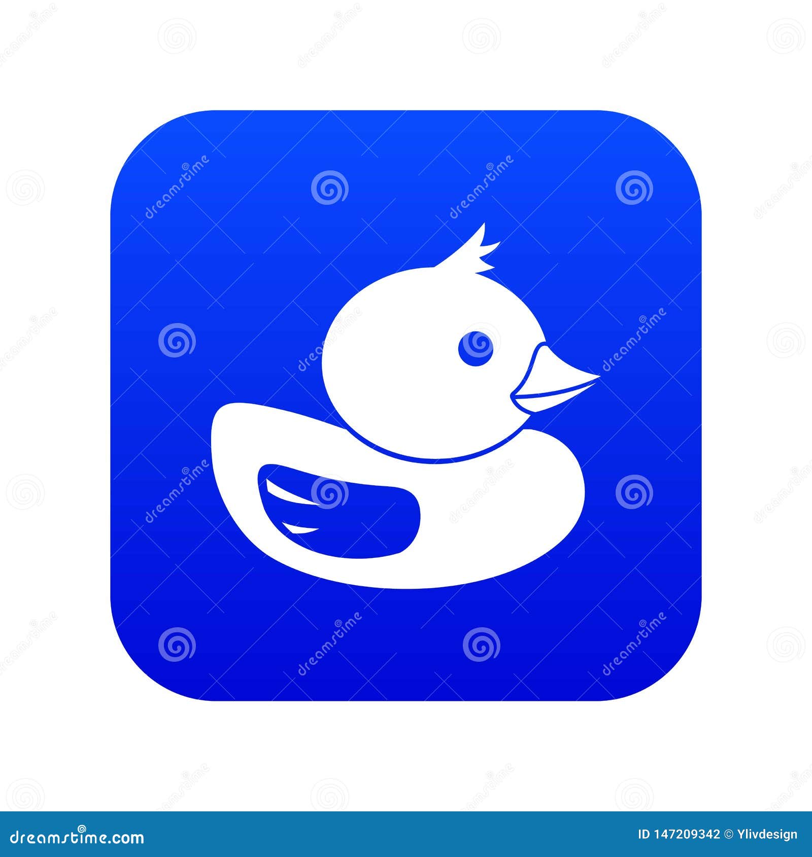 Duck icon digital blue stock vector. Illustration of health - 147209342