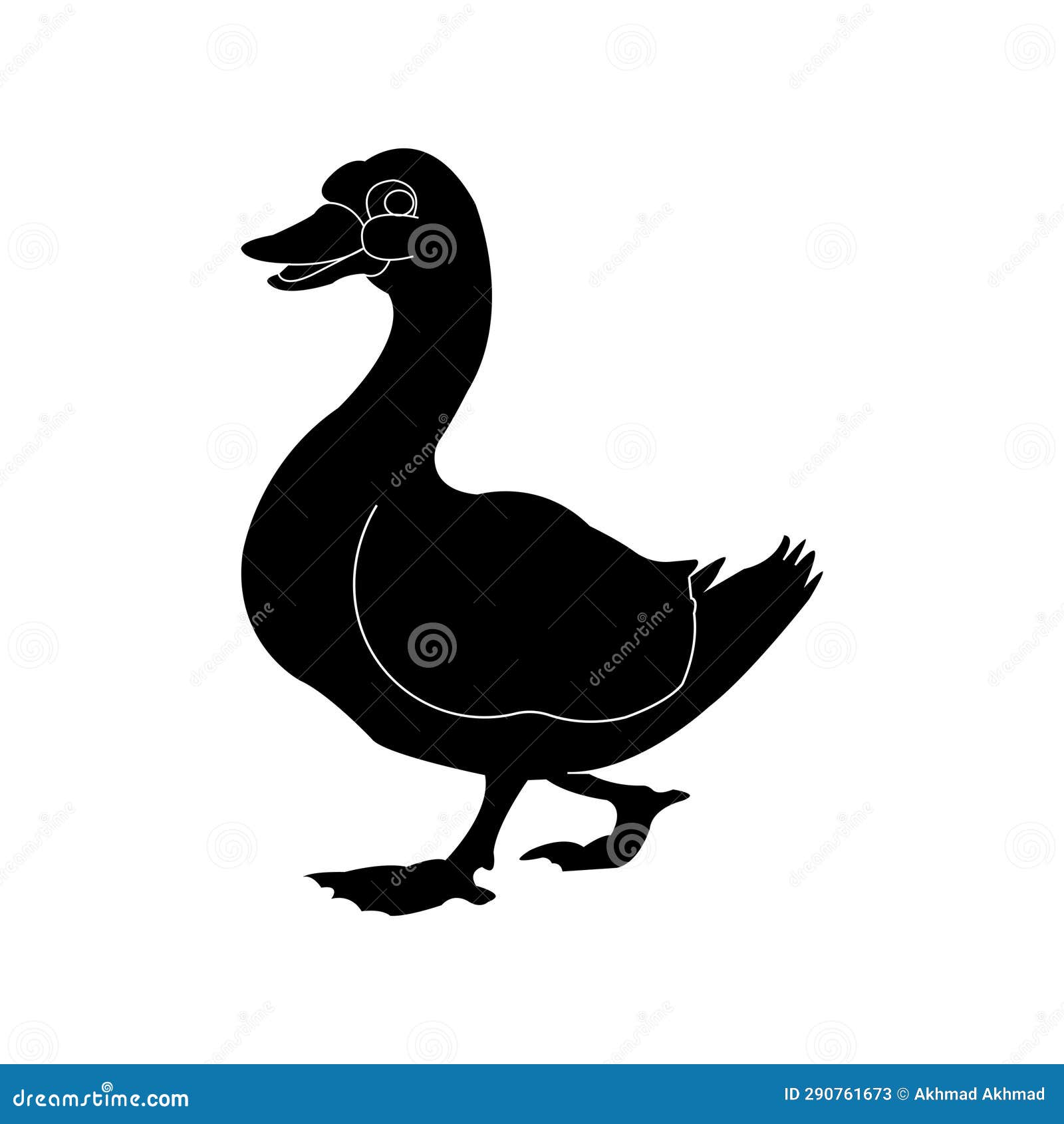 Duck icon stock vector. Illustration of swim, bird, water - 290761673