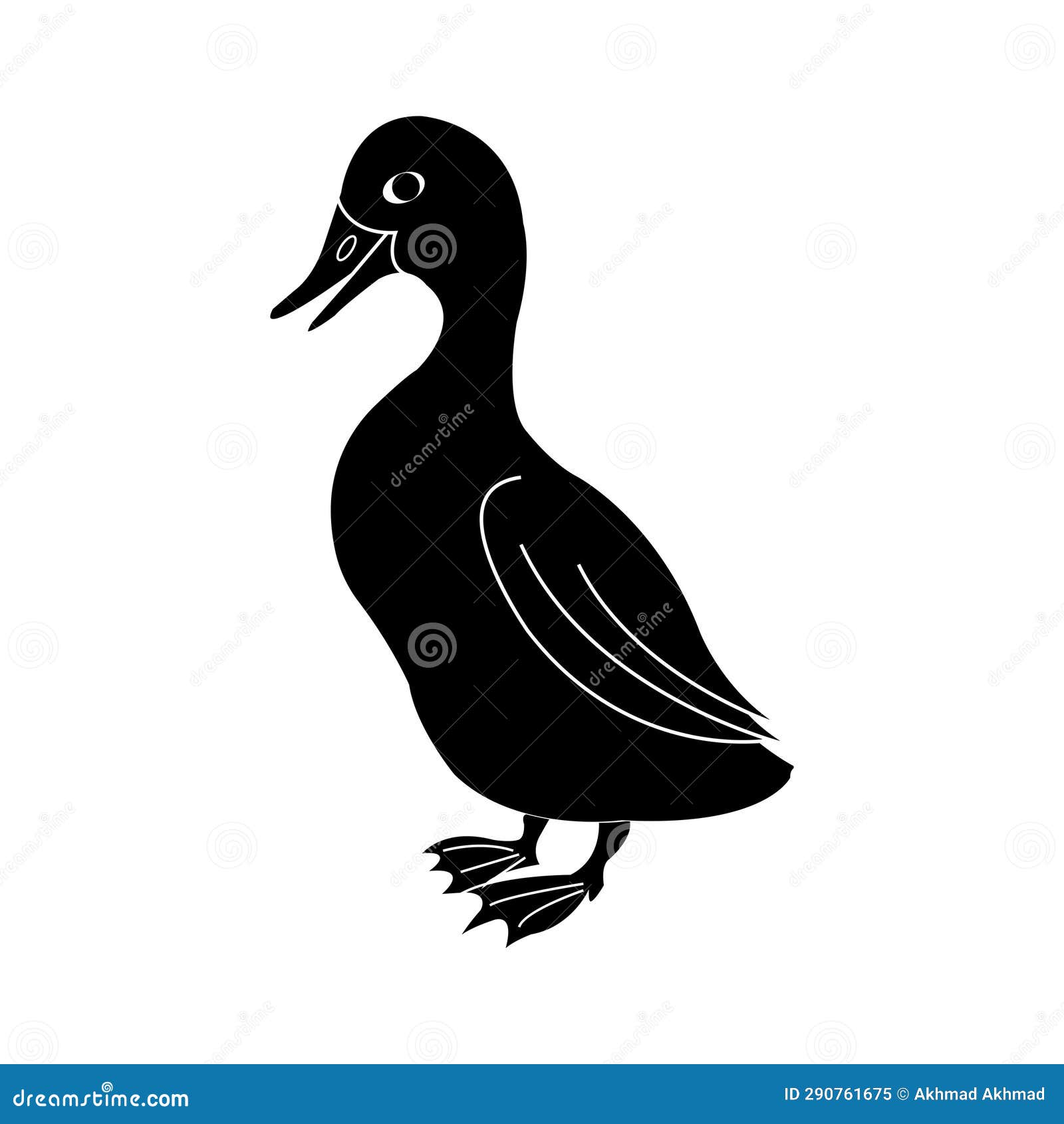 Duck icon stock vector. Illustration of wild, natural - 290761675
