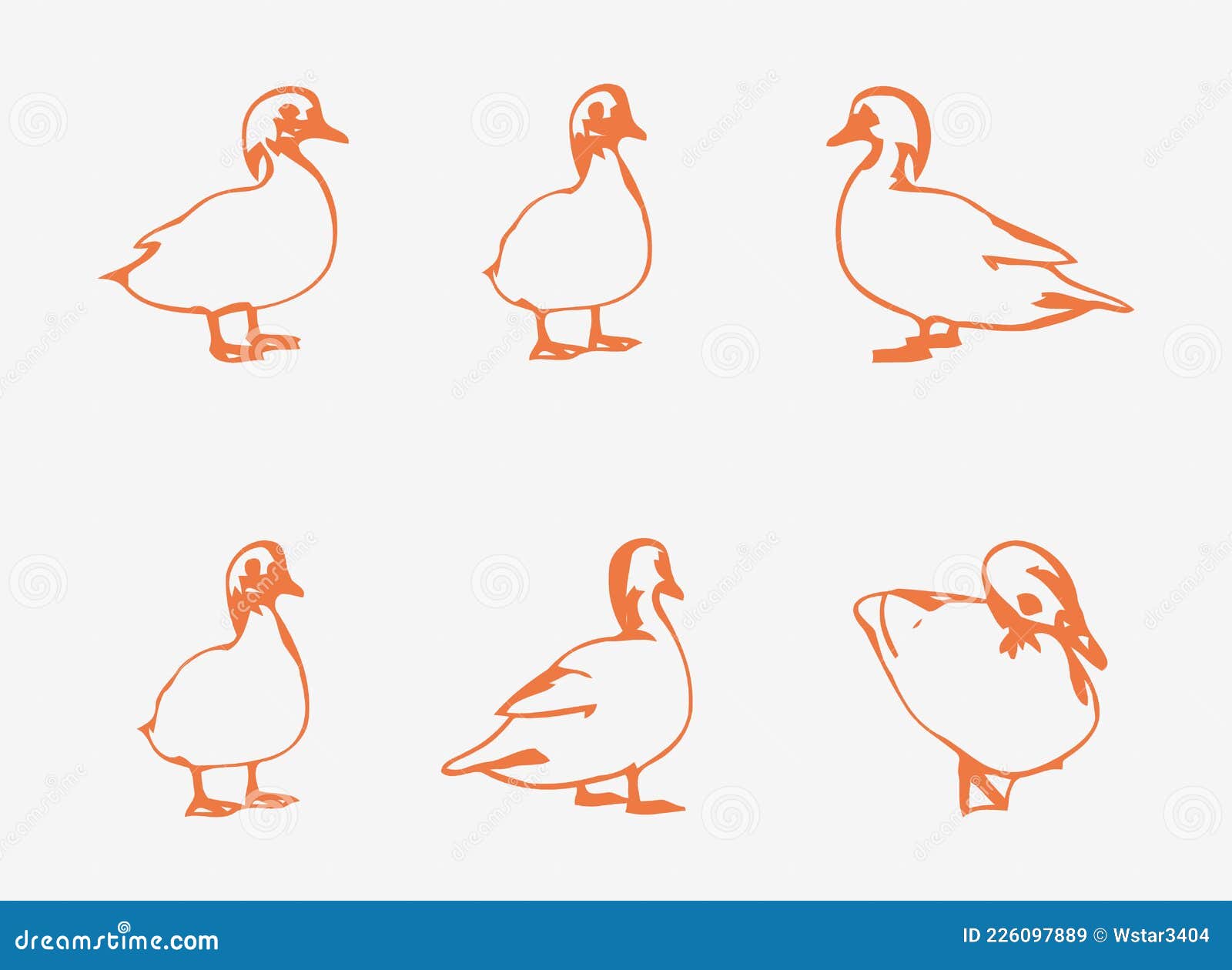 Duck One Line Art. Continuous Line Drawing Of Poultry, Domestic Animal ...