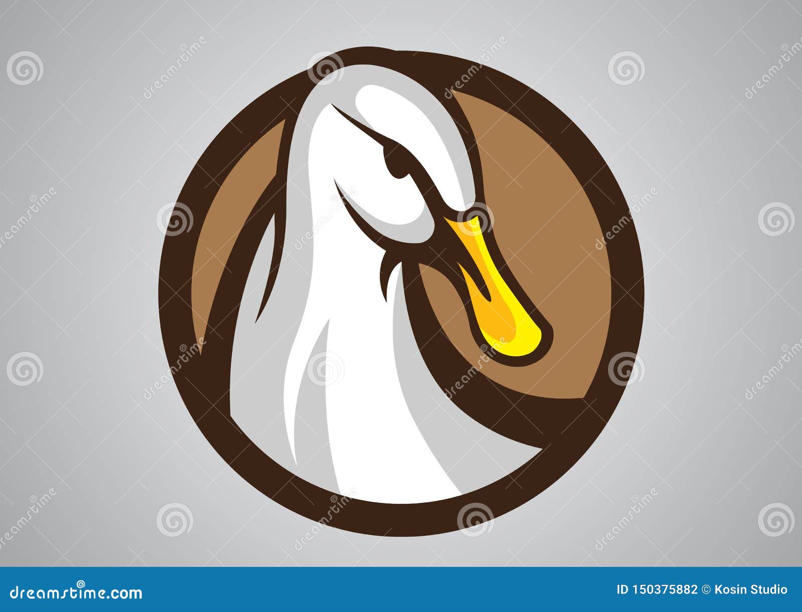 Duck logo vector emblem stock illustration. Illustration of idea ...