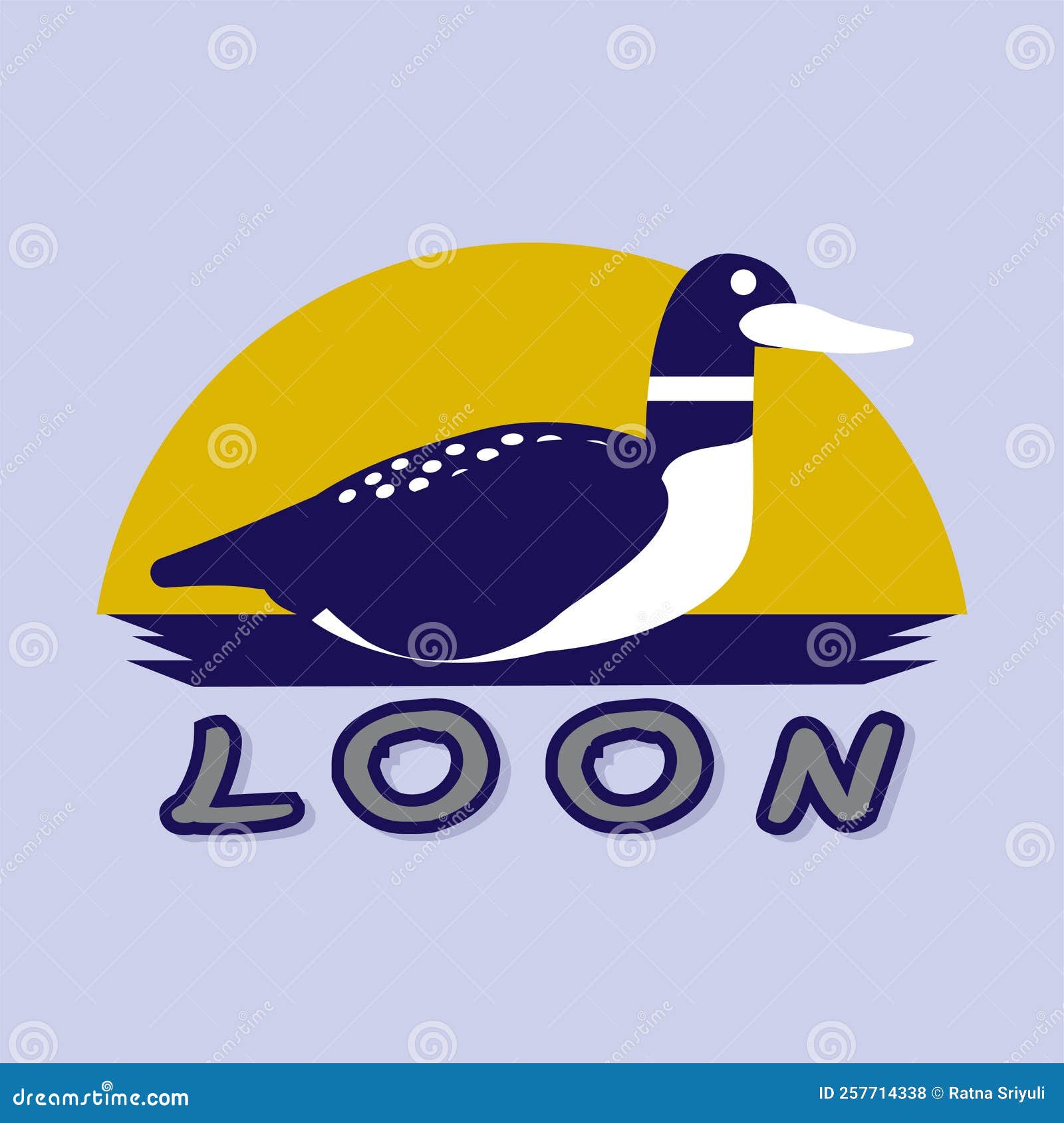 Duck Loon Bird Logo Design Vector Flat Isolated Illustration ...