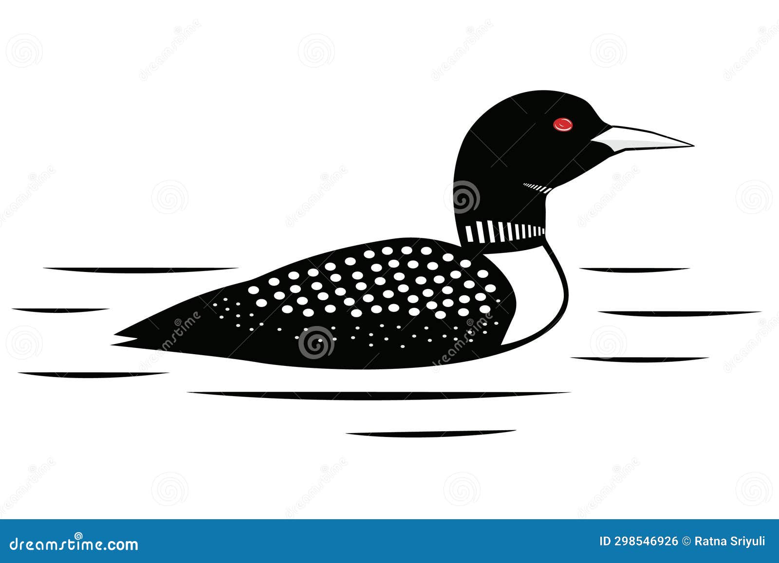 Duck Loon Bird Logo Design Vector Flat Isolated Illustration ...