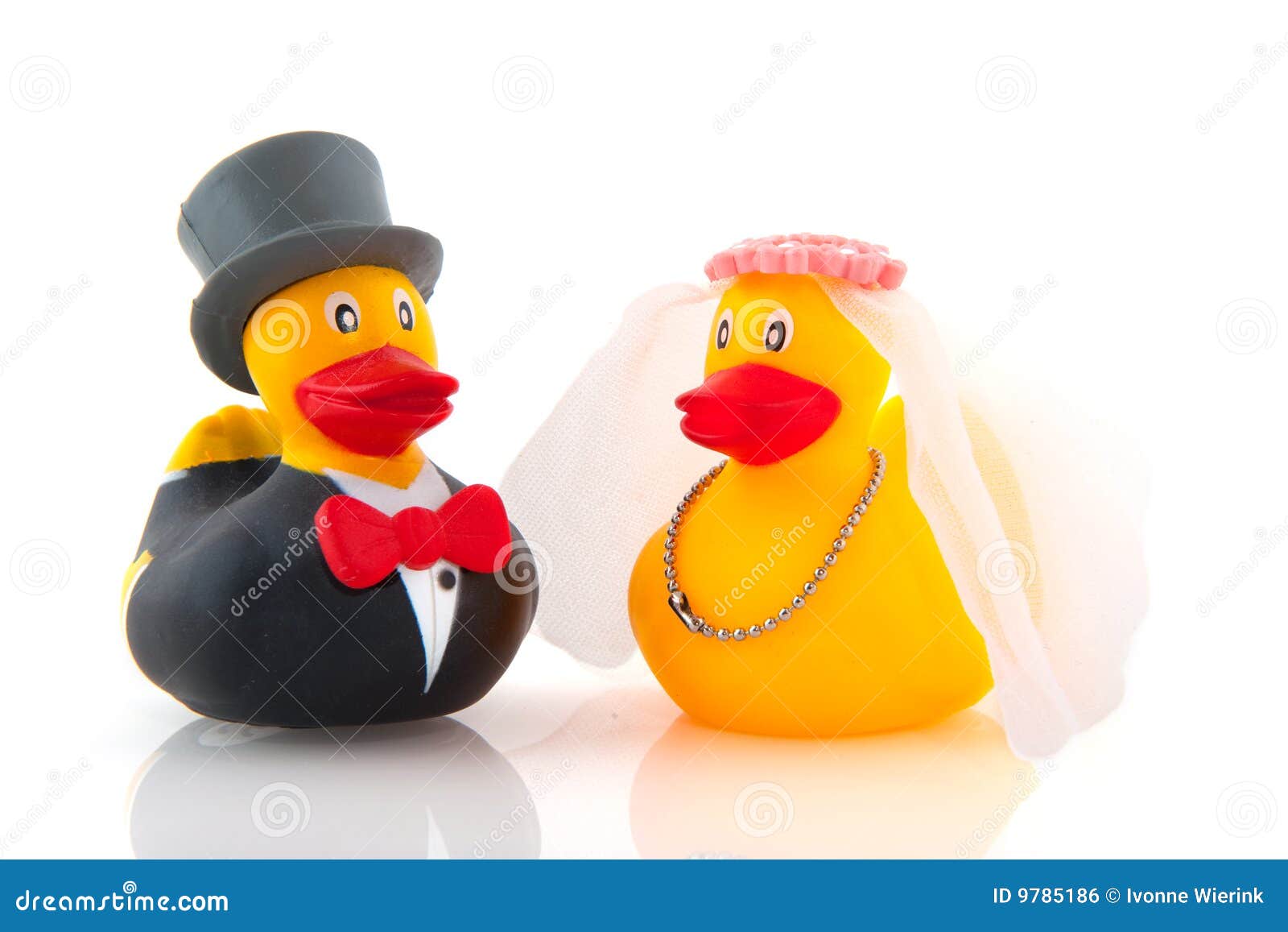 Duck marriage stock photo. Image of ducks, veil, toys - 9785186