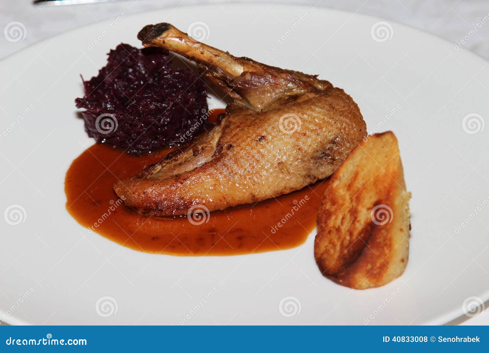 Duck meal stock photo. Image of dumplings, czech, calorie - 40833008