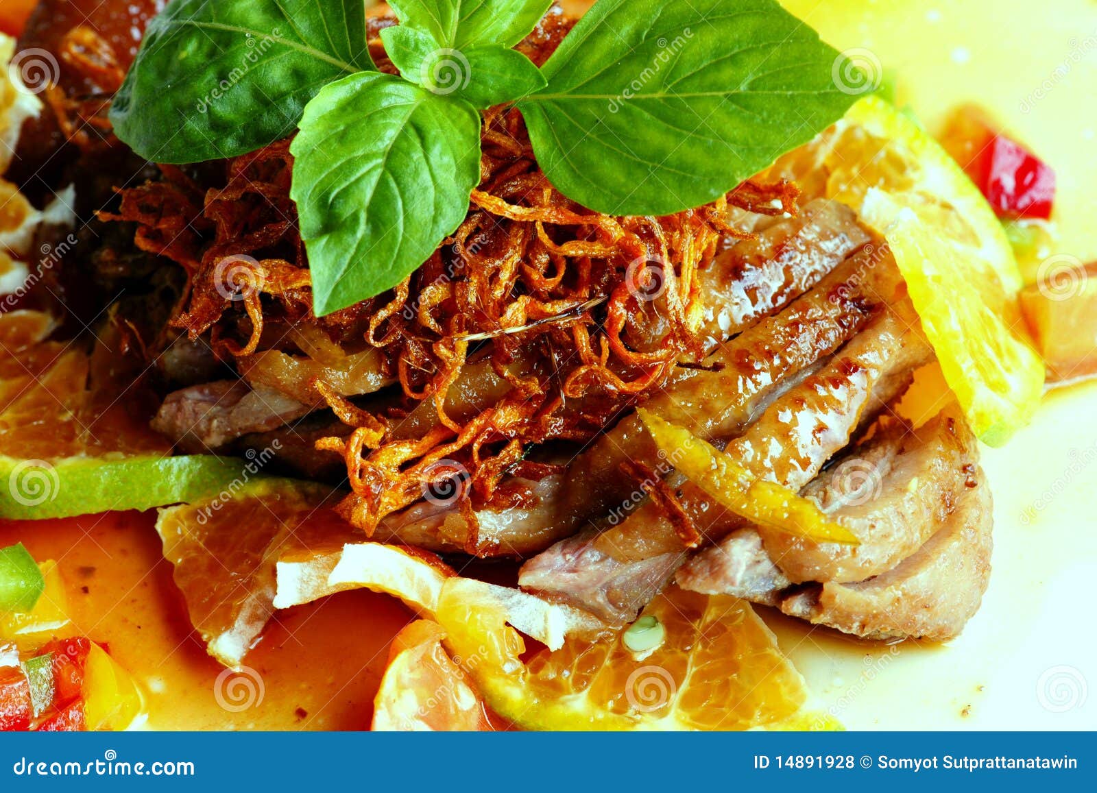 Duck meat food stock photo. Image of lime, asian, meat - 14891928