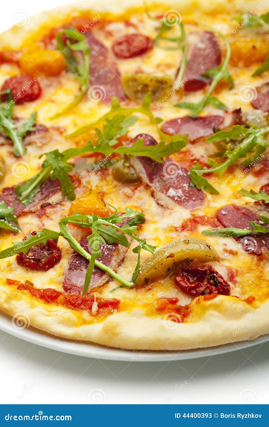 Duck Meat Pizza stock image. Image of sauce, meal, crust - 44400393