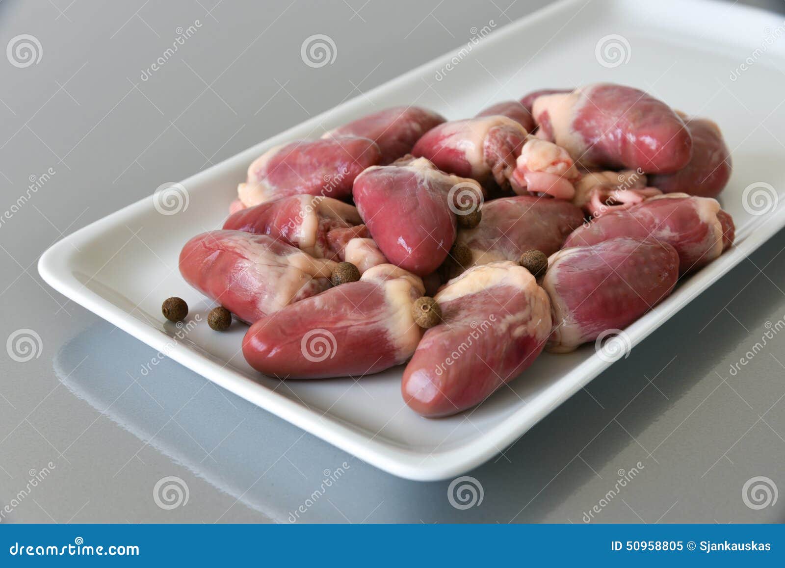 Duck offal hearts stock image. Image of close, duck, food - 50958805